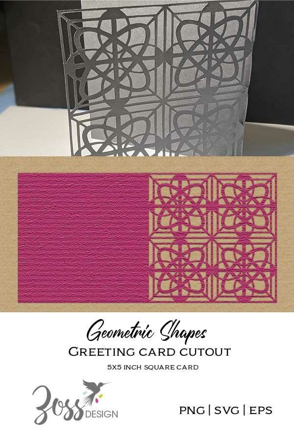 Geometric shape cut out, greeting card svg design cut file