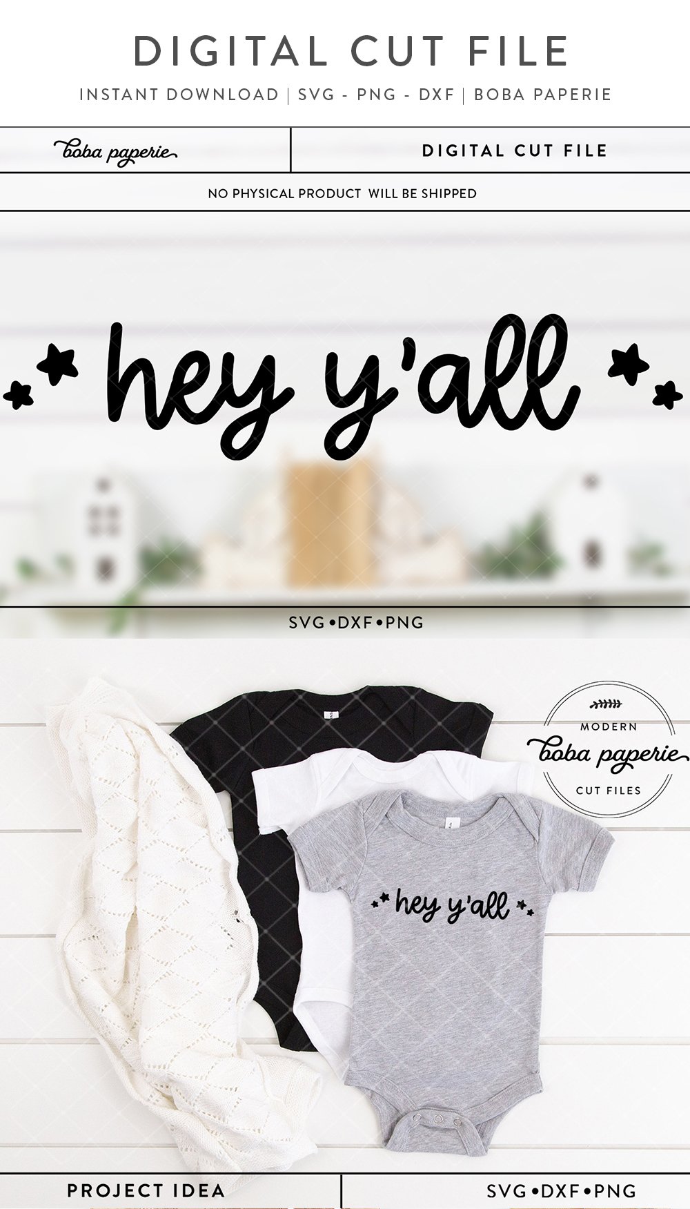 hey y'all cut file | baby bodysuit svg | nursery room decor