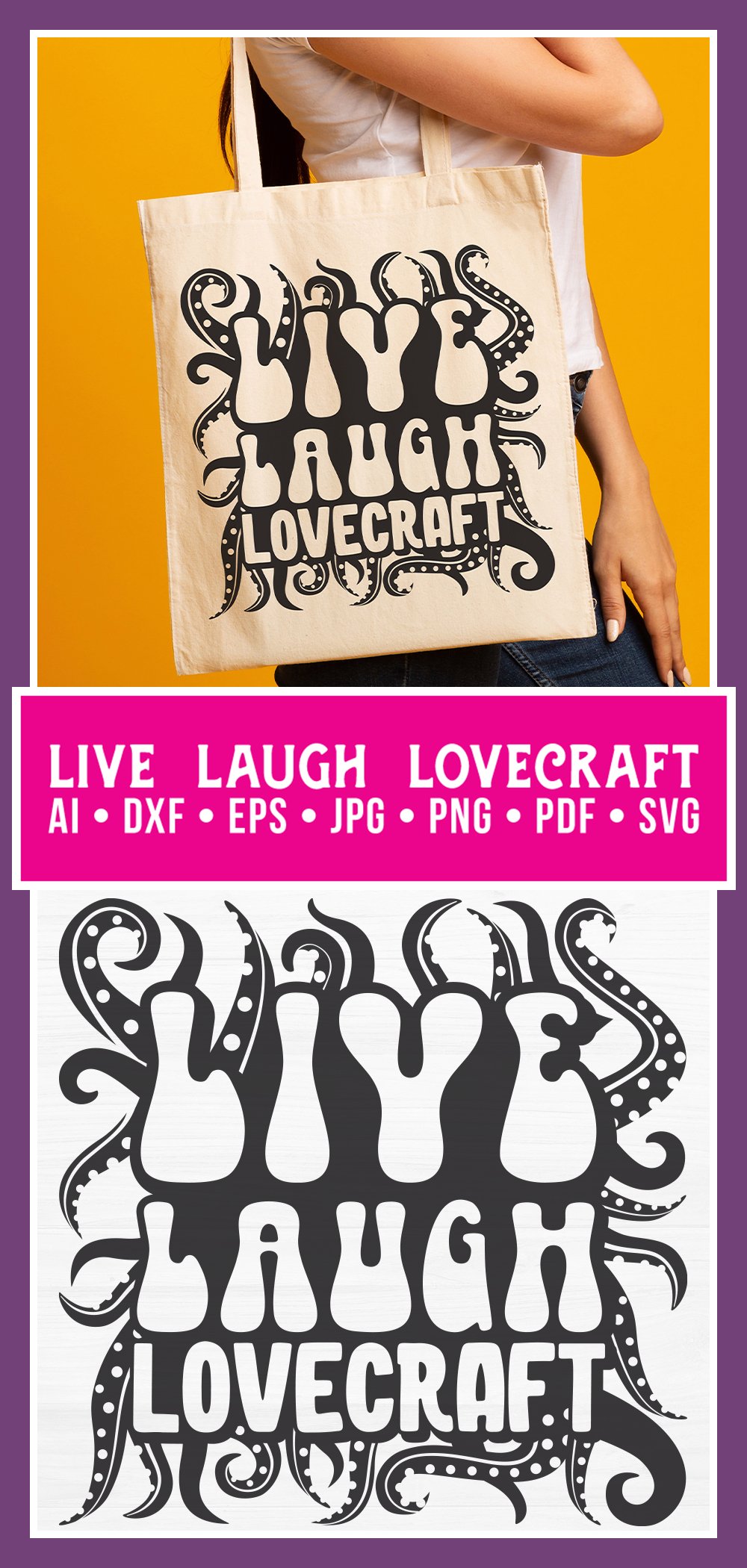 Live Laugh Lovecraft SVG