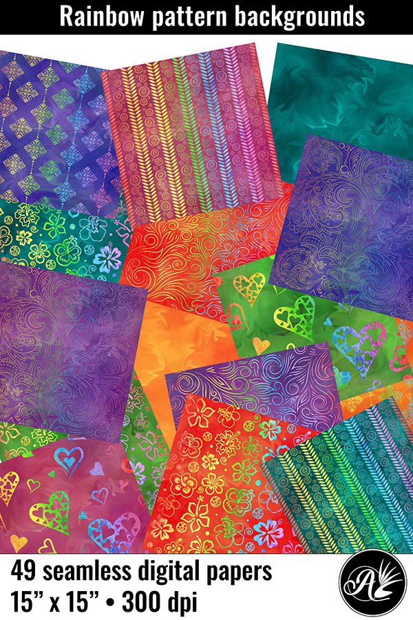 Rainbow Pattern seamless papers