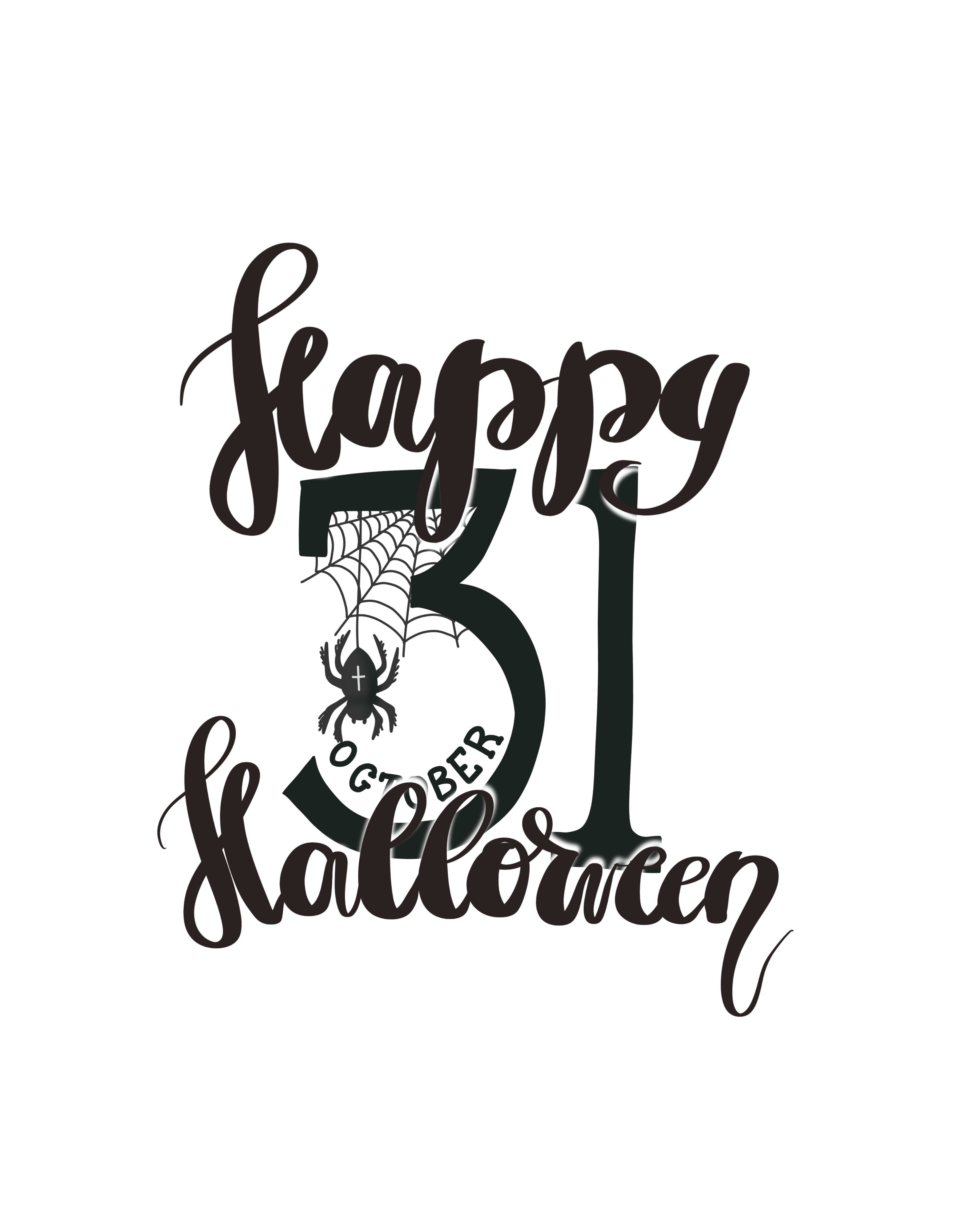 31 October Sign Happy Halloween Spiders Web Designs Fall