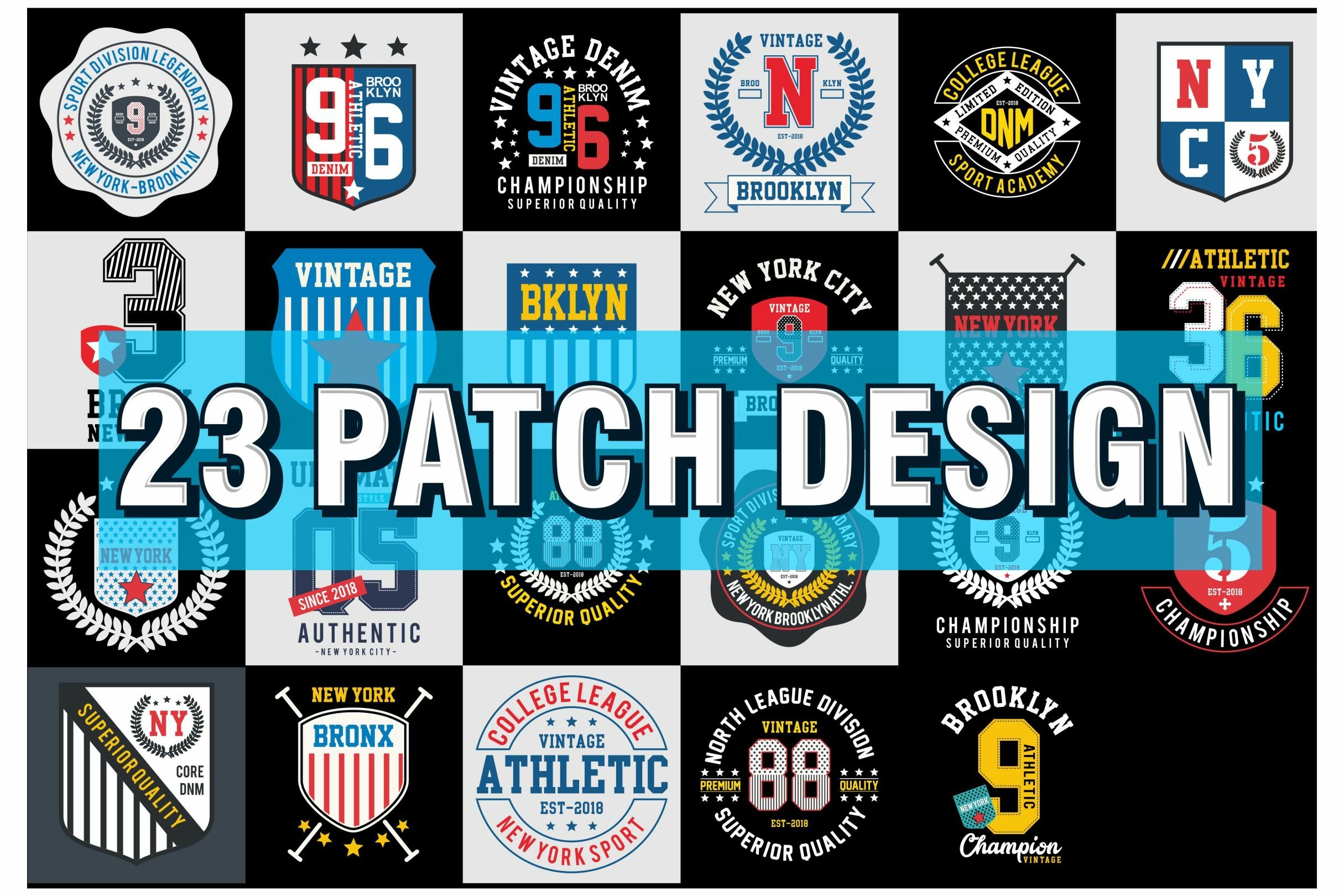 patch shield emblem svg bundle