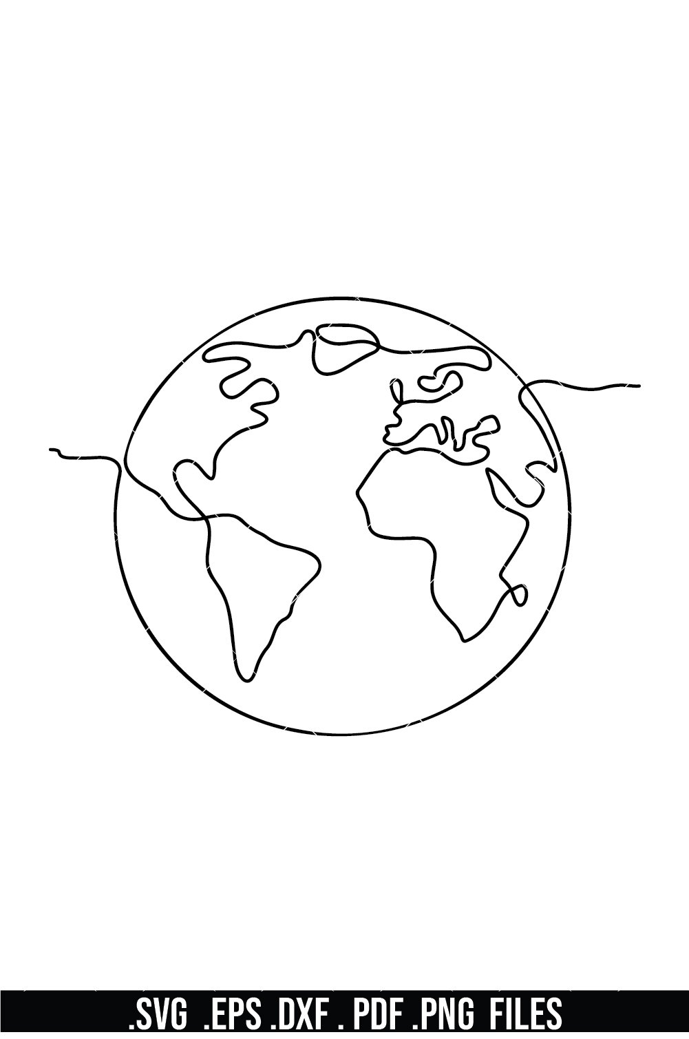 Globe SVG, World Map SVG World Line Art SVG Simple (2436352)