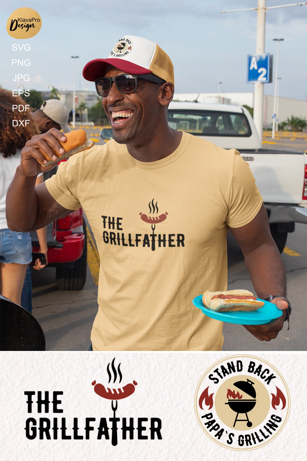 The Grillfather | Two BBQ Svg| Funny Grilling Svg