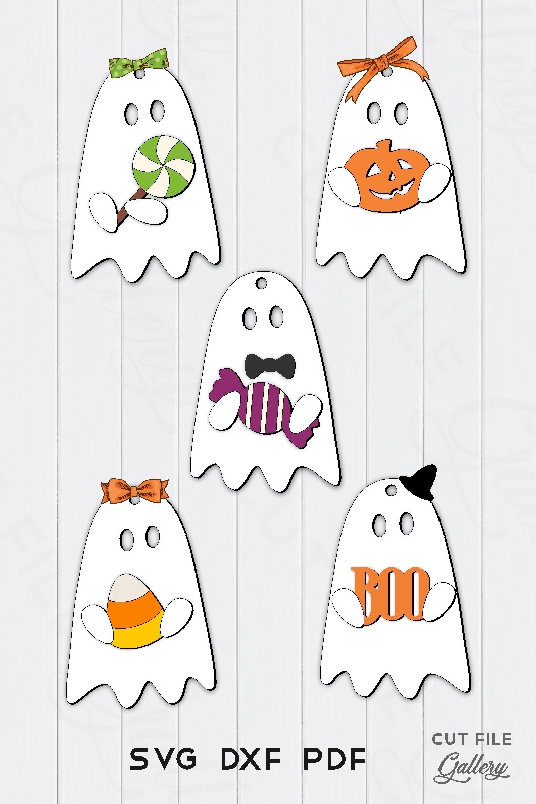 Halloween Cute Ghost Bundle / SVG laser cut file