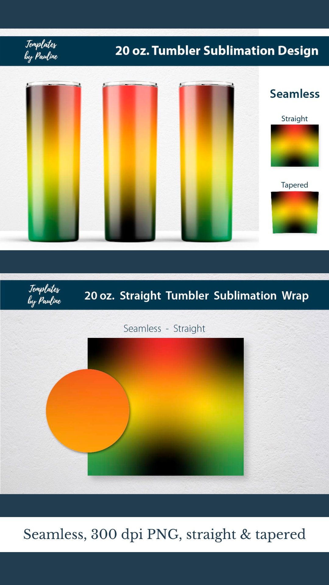 Black History Month Seamless 20 oz Skinny Tumbler Wrap