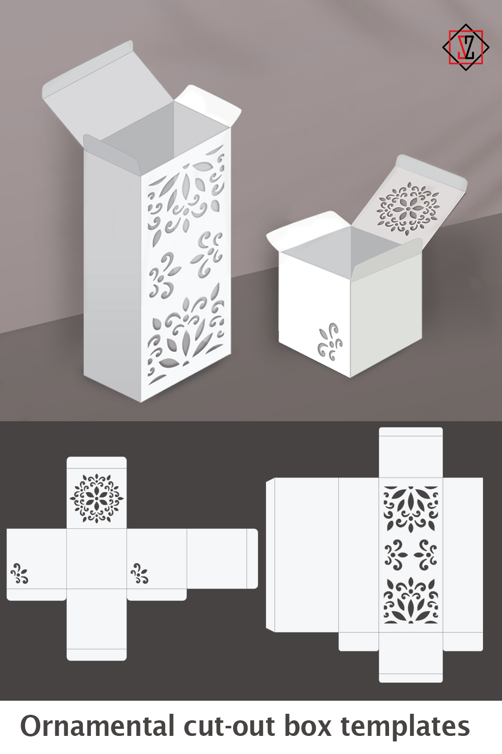 Decorative Cut-Out Pattern Box Templates