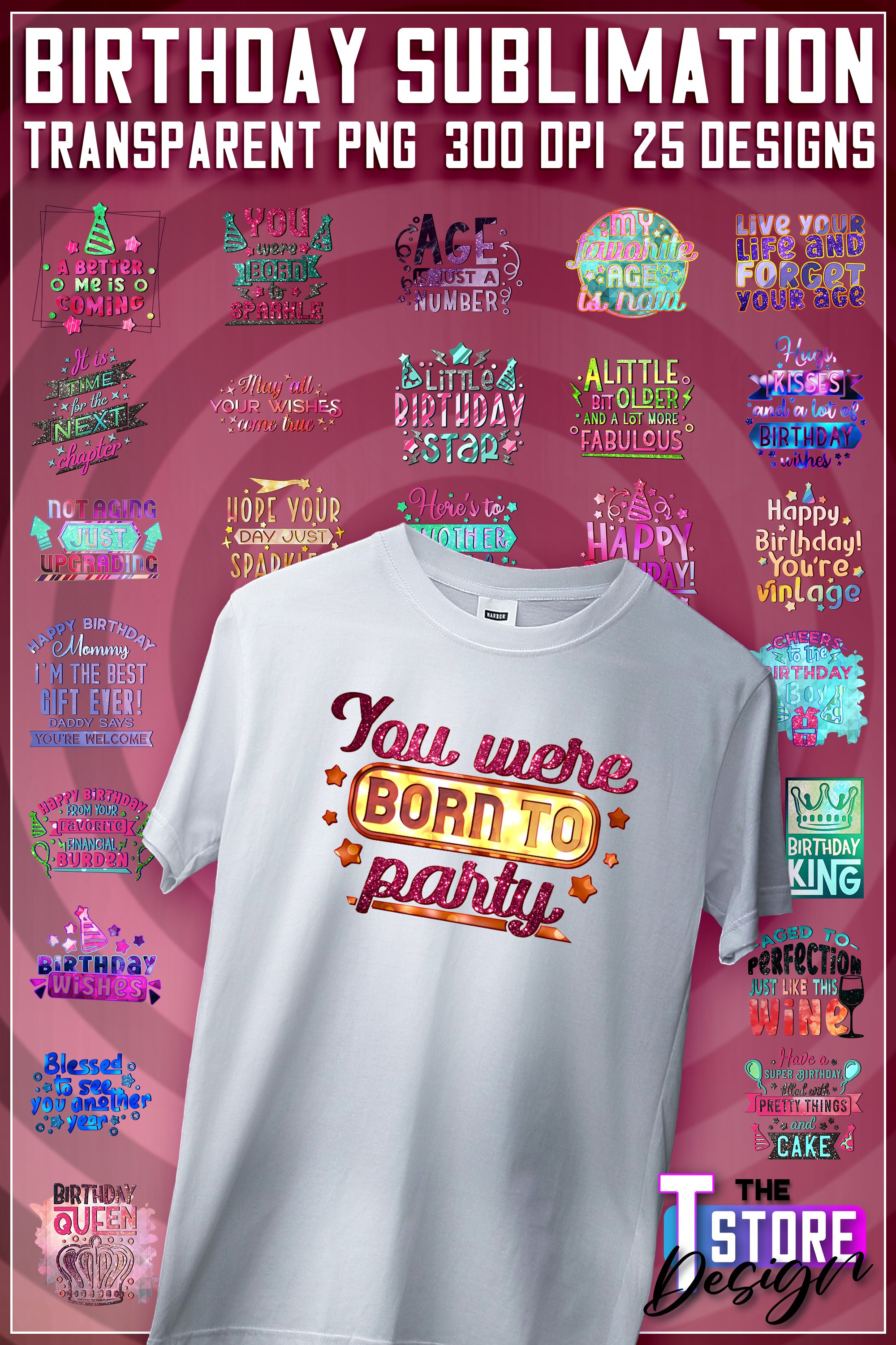 Birthday Sublimation Bundle |Birthday T-Shirt Design PNG