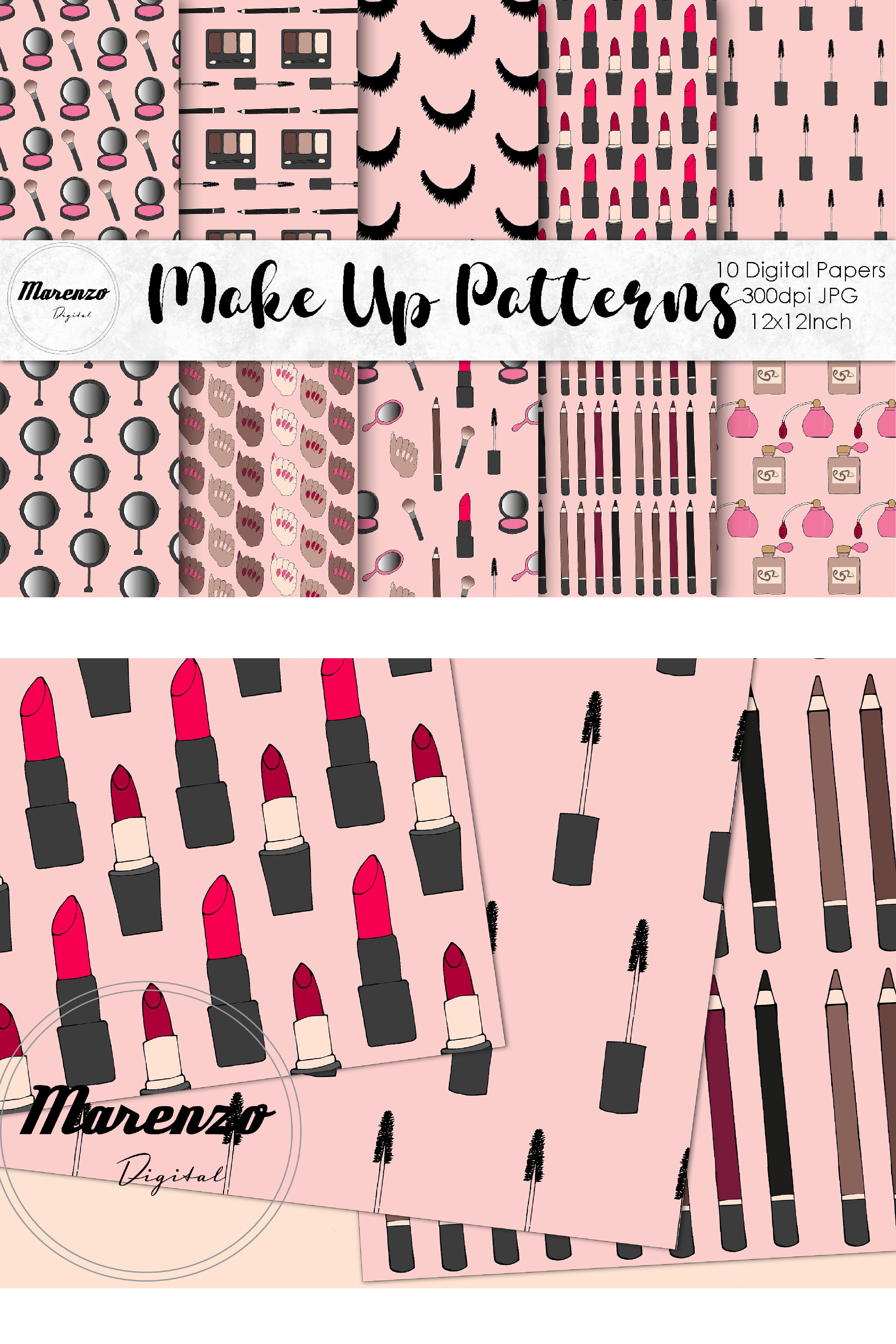 Make Up Patterns - Digital Papers