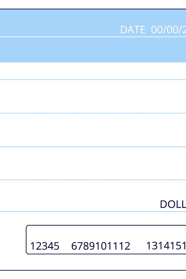 Blank check template. Business cheque book design. Bank chec