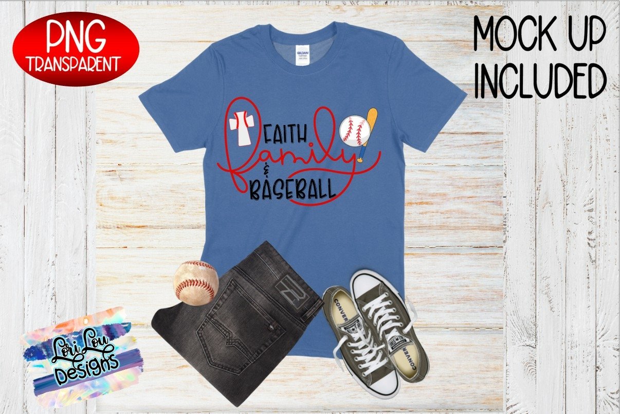 Faith Family Baseball - Sublimation - PNG File