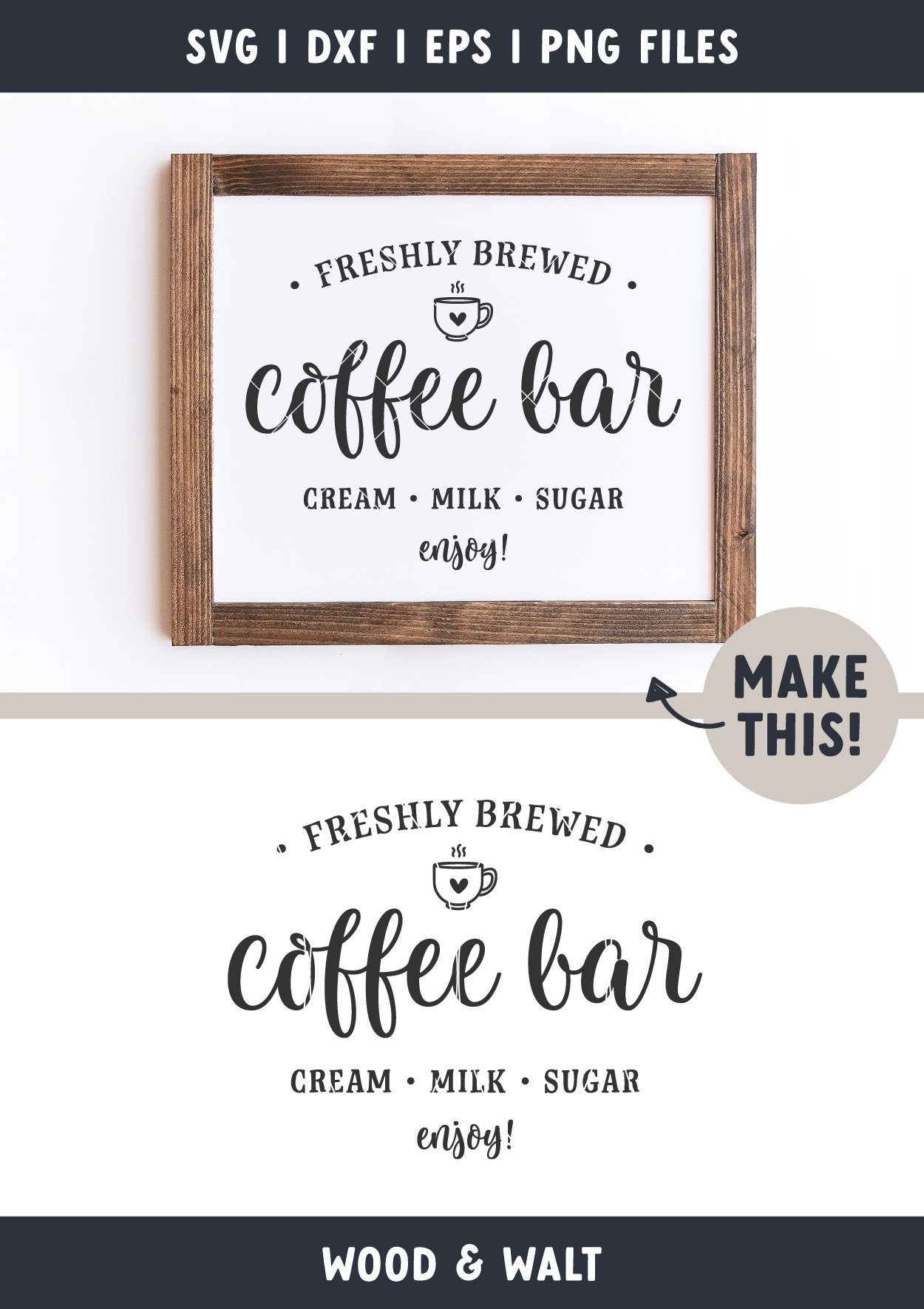 Coffee Bar Sign for Cricut & Silhouette