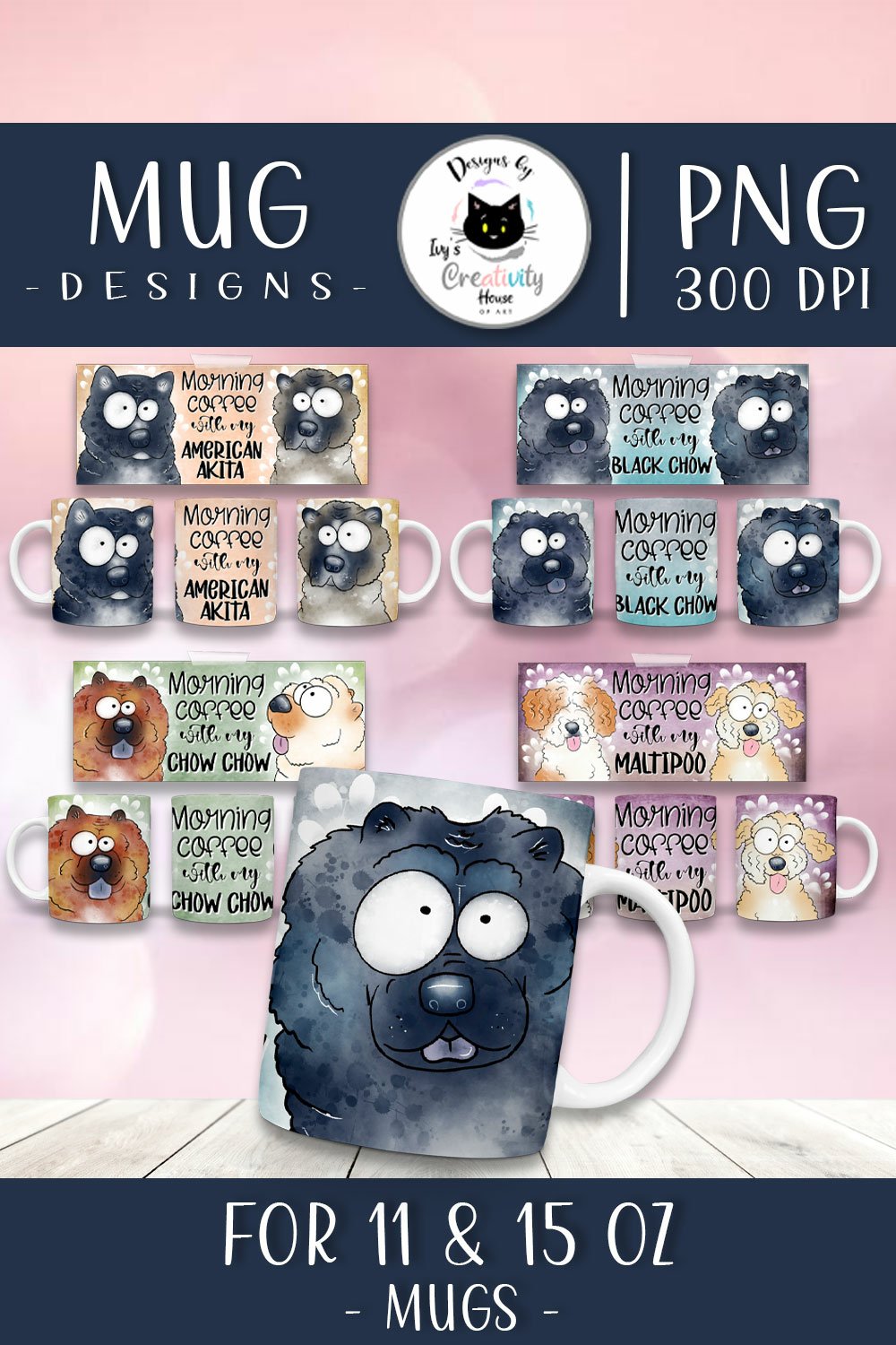 Funny Dog Mug Wraps Vol.17 | Dog Coffee Mug Designs