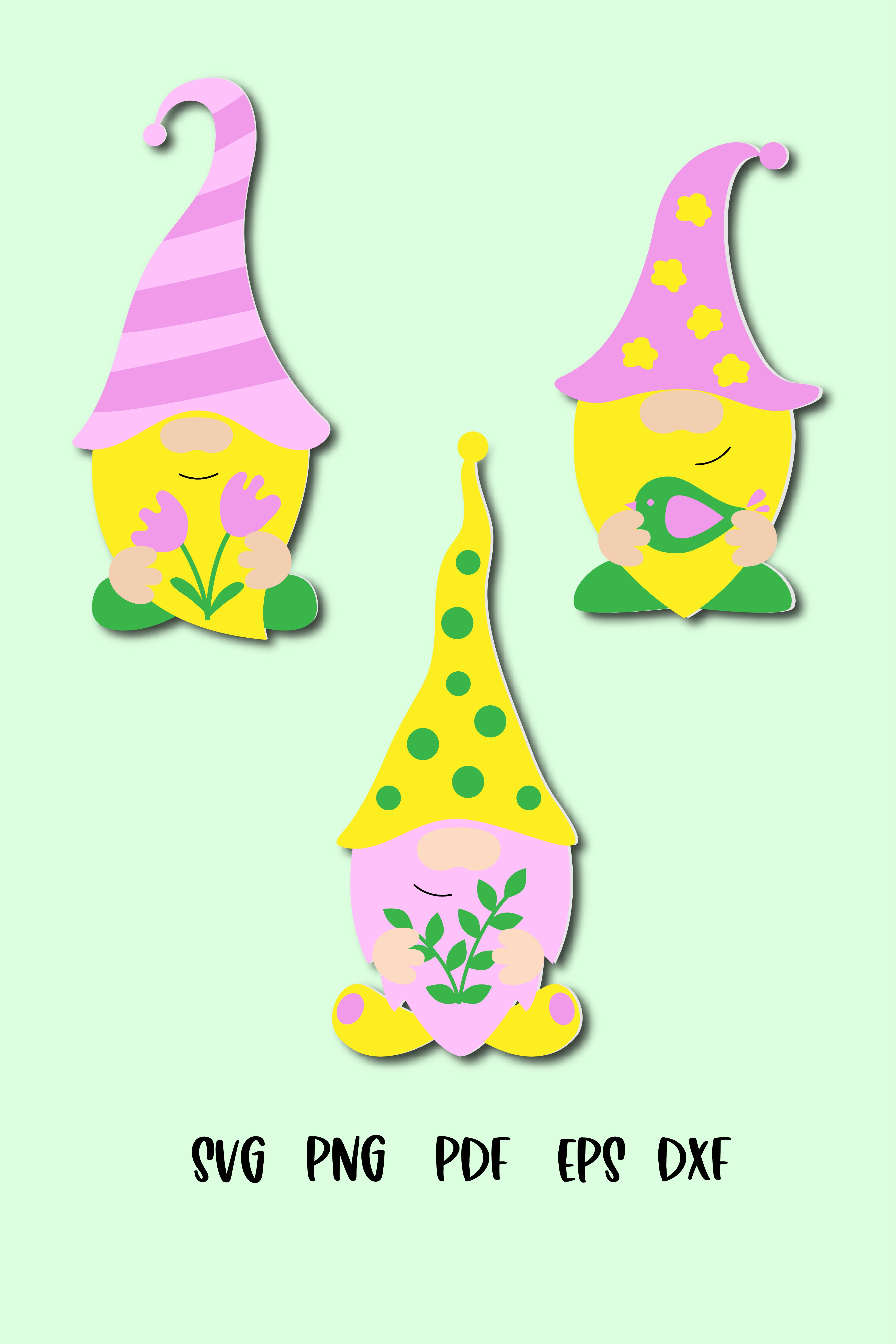 Spring Gnomes SVG. Gnome Cut Files. (1216815)