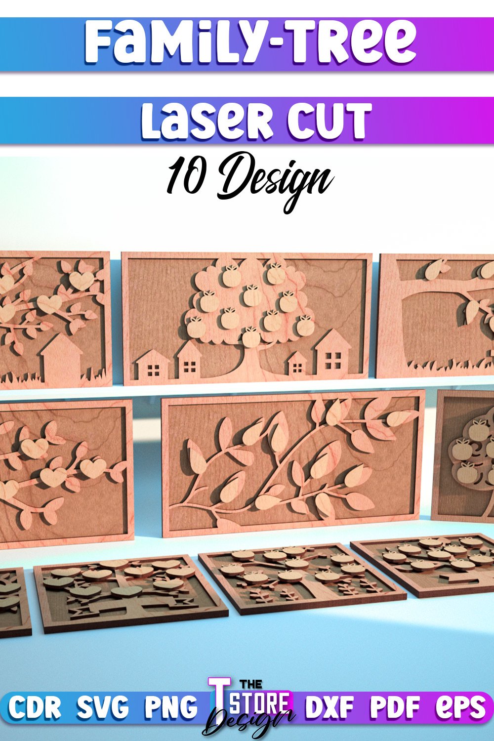 Family Tree Laser Cut SVG Bundle| Family Tree (2544361)