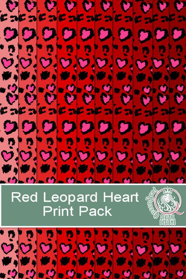 Red Leopard Heart Papers