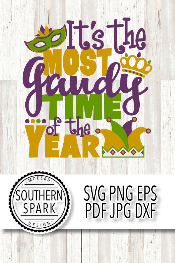 Mardi Gras Most Gaudy Time Year Carnival Crown And Mask