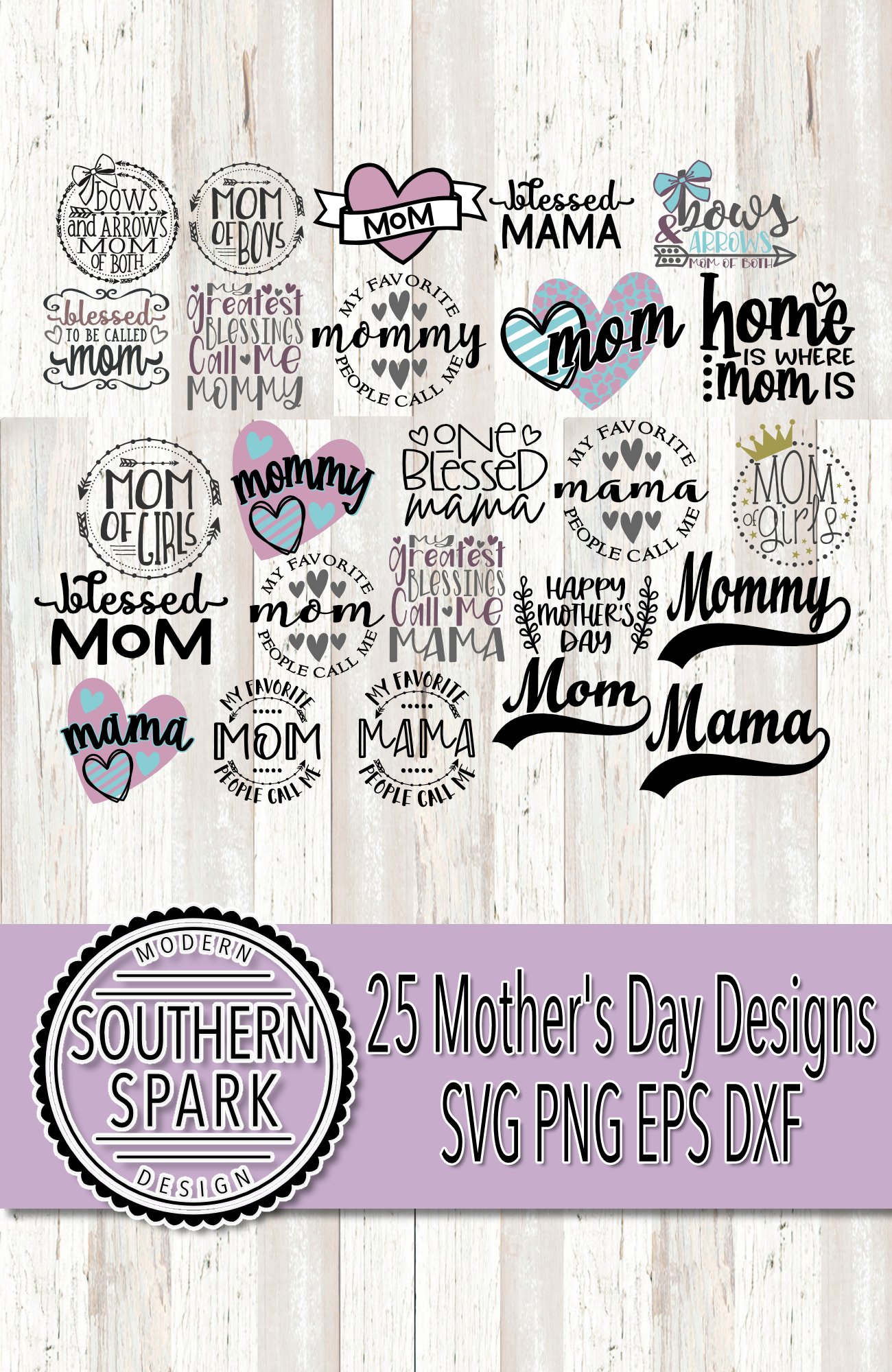 Mother's Day Bundle Mom Mommy Mama Bows And Arrows