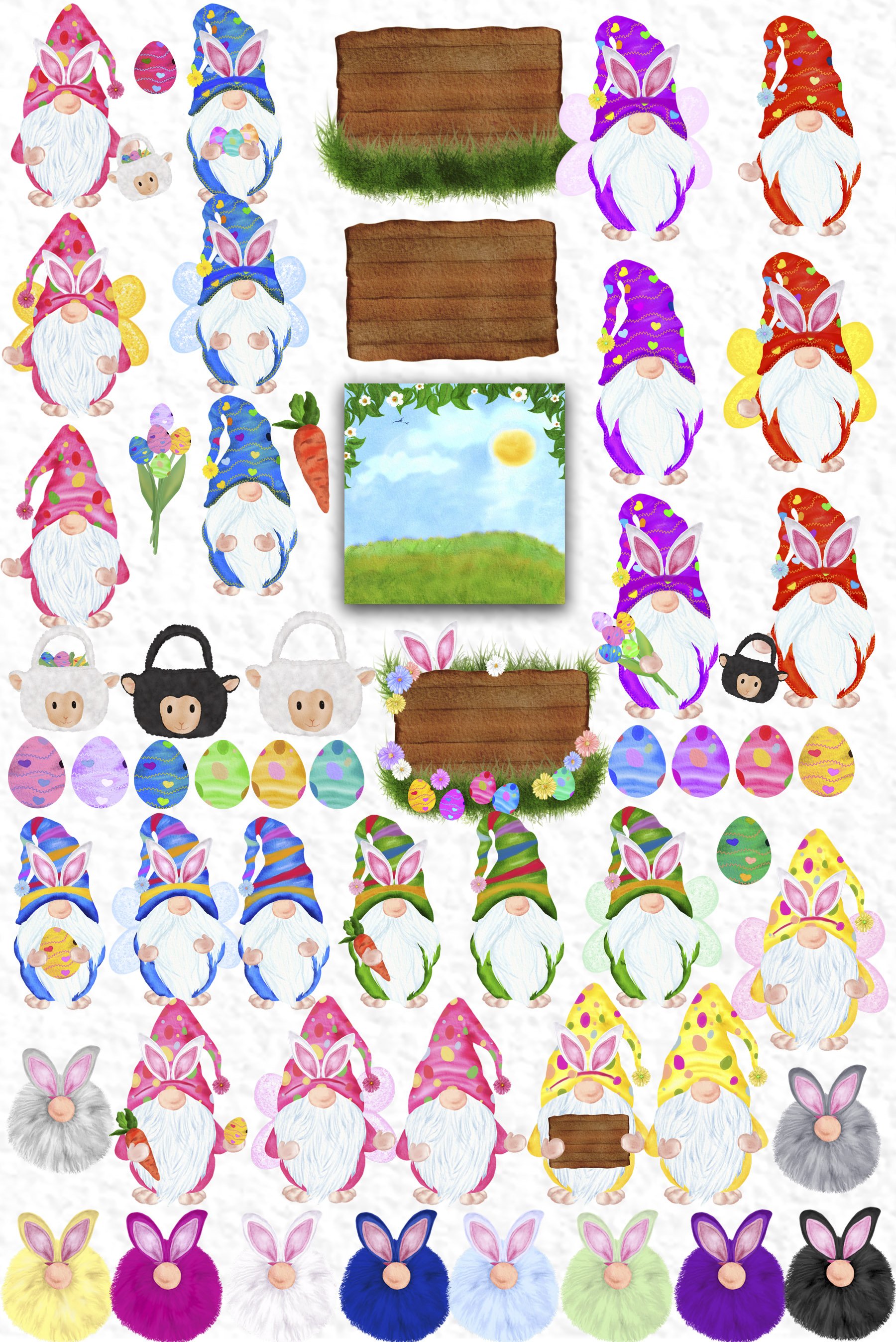 Easter Bunny Gnomes Gnomes clipart Spring Gnome Easter eggs
