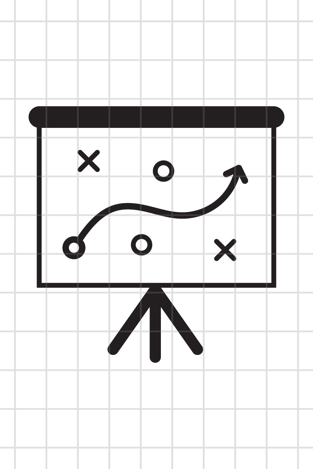 Presenting a business strategic planning vector icon.