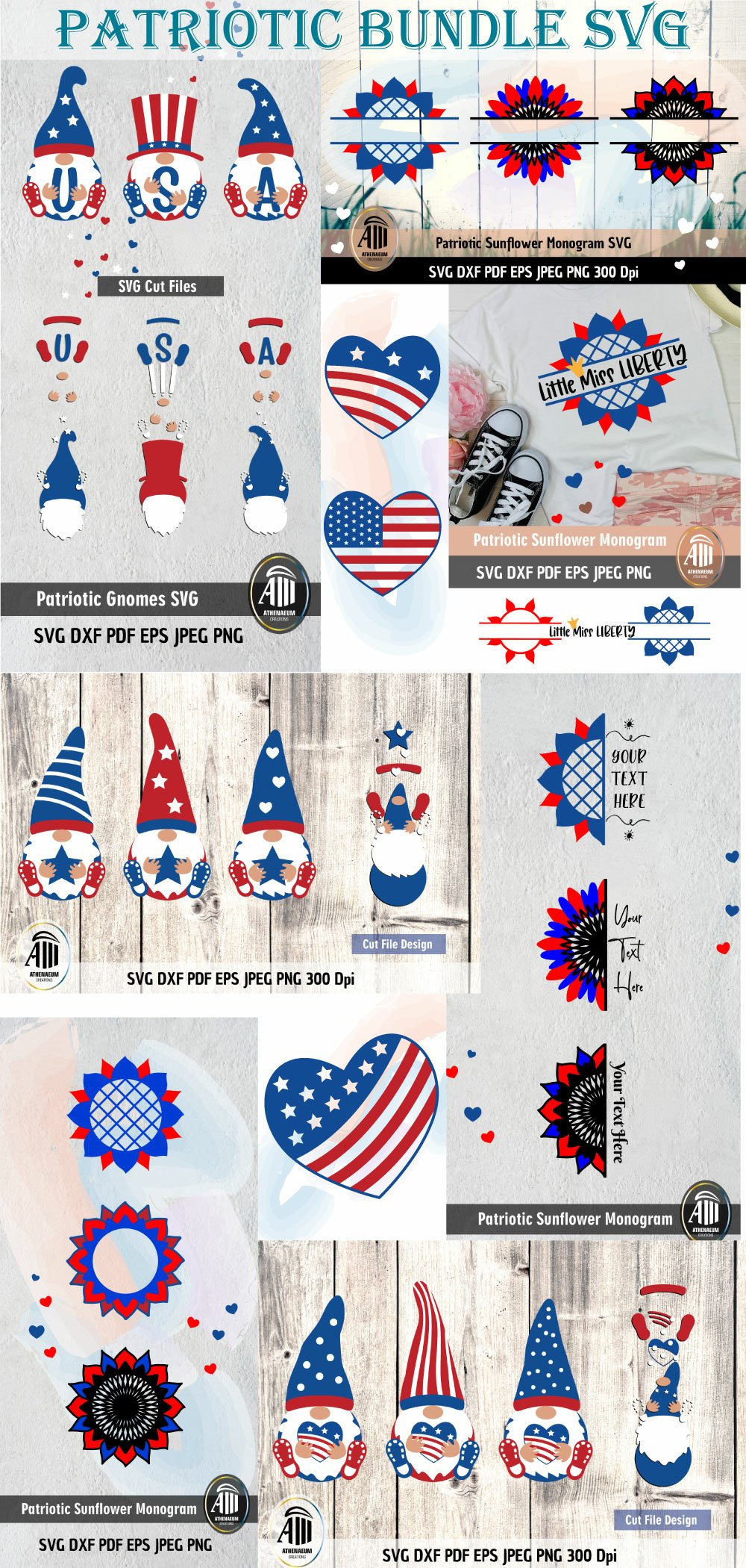 Patriotic Bundle SVG|4th of July SVG (1290305)