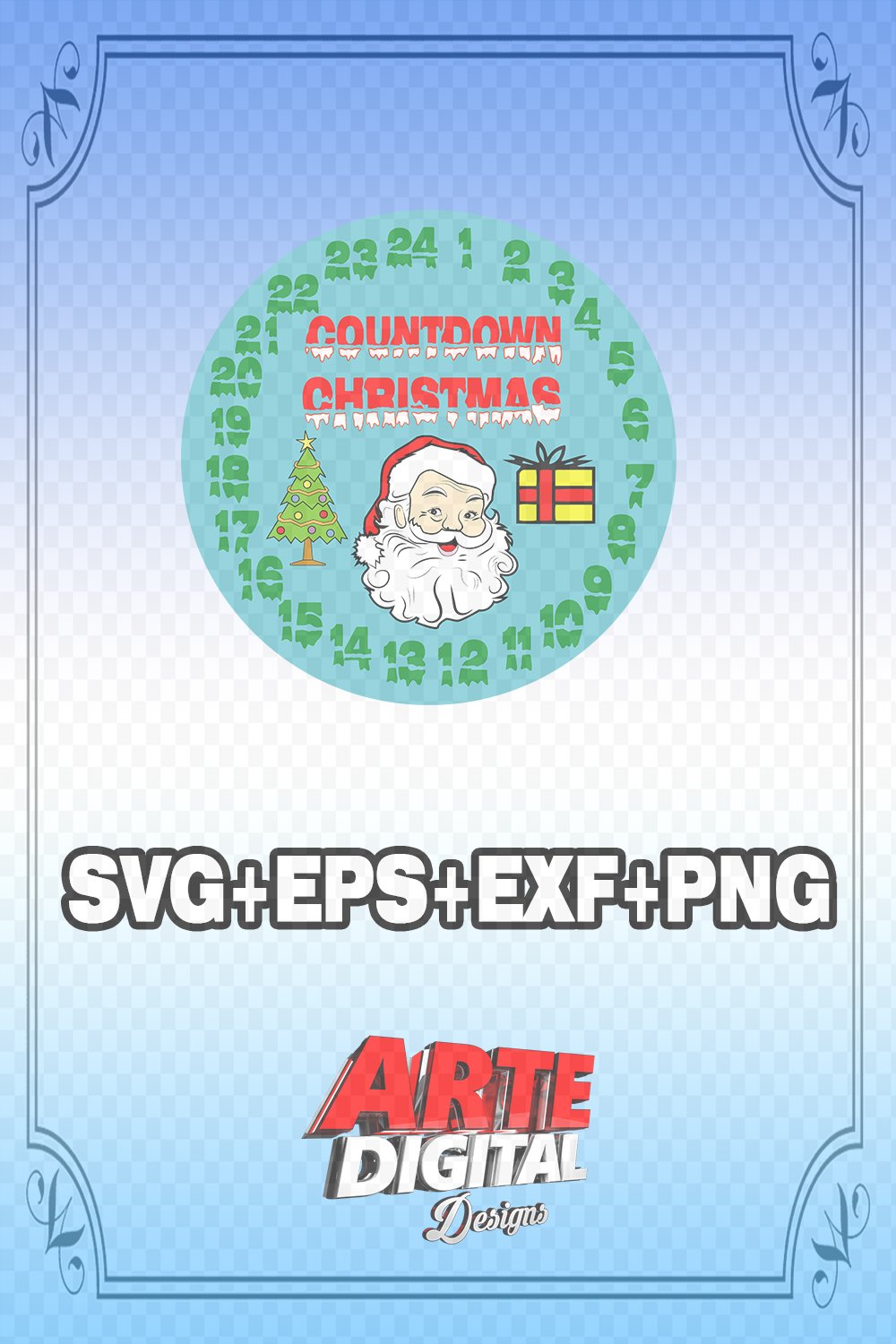 Christmas Countdown SVG | Christmas Calendar SVG | santa svg
