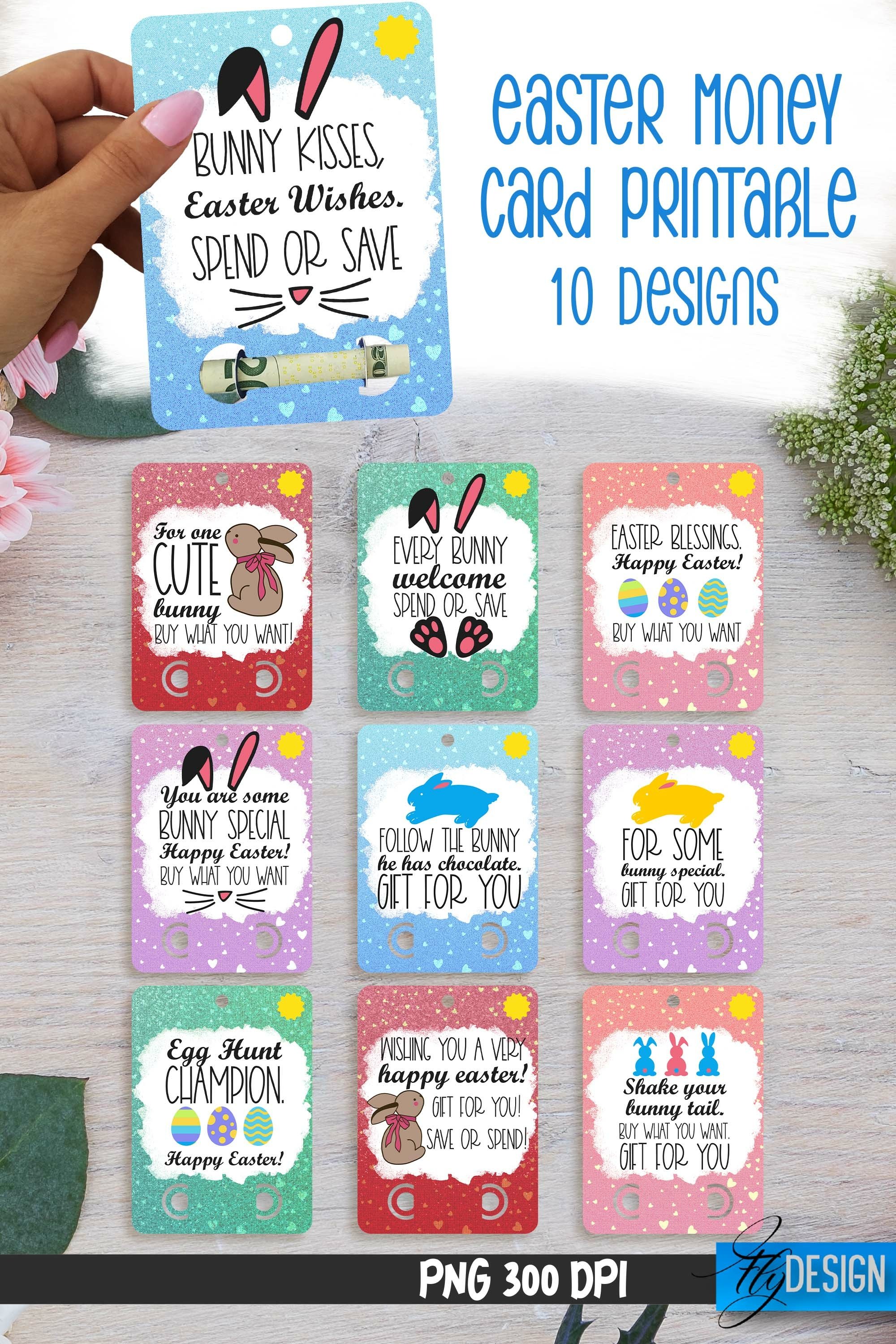 Easter Money Card PNG Designs | Money Holder Print Then Cut