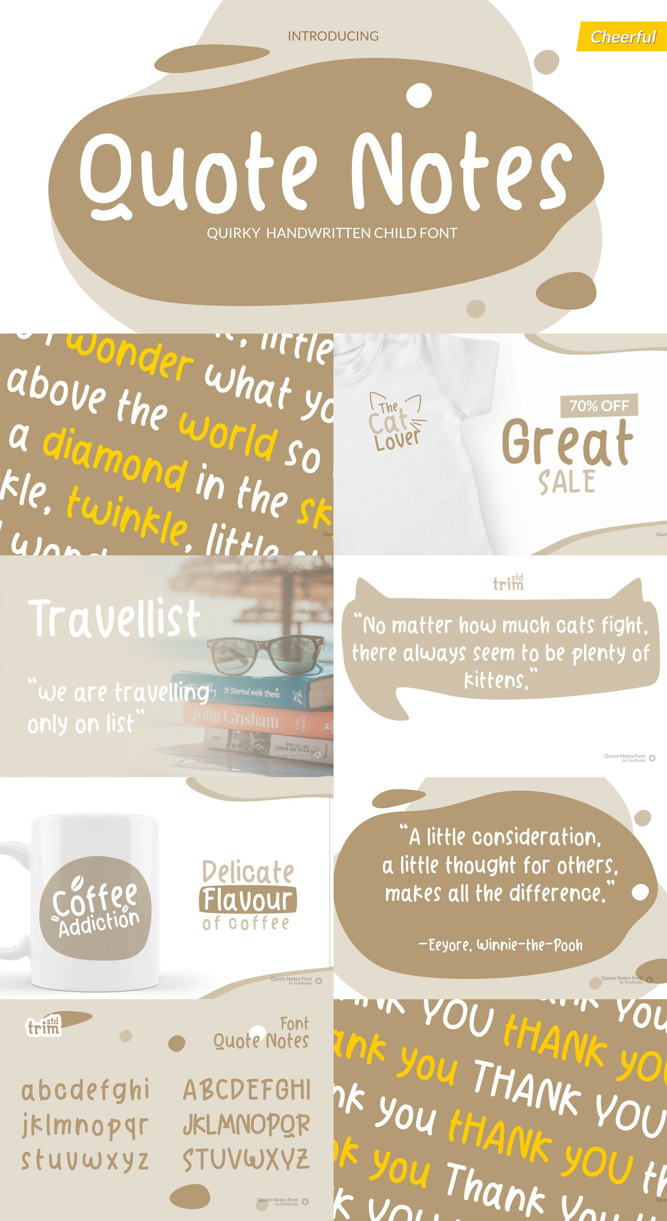 Quote Notes - Handwritten Font