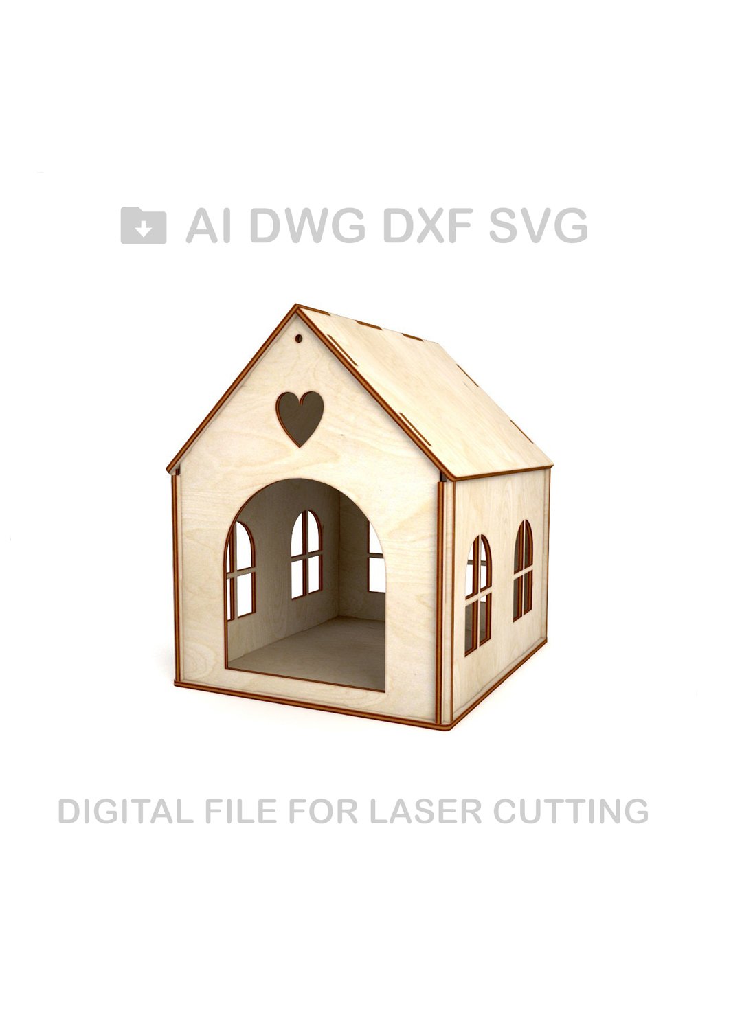 Dollhouse vector for CNC svg vector file, vector (2069035)