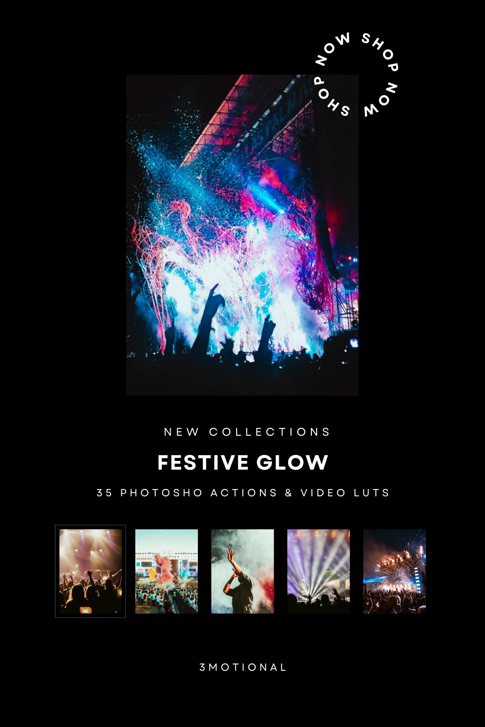 35 Festive Glow Photoshop Action & Video LUTs