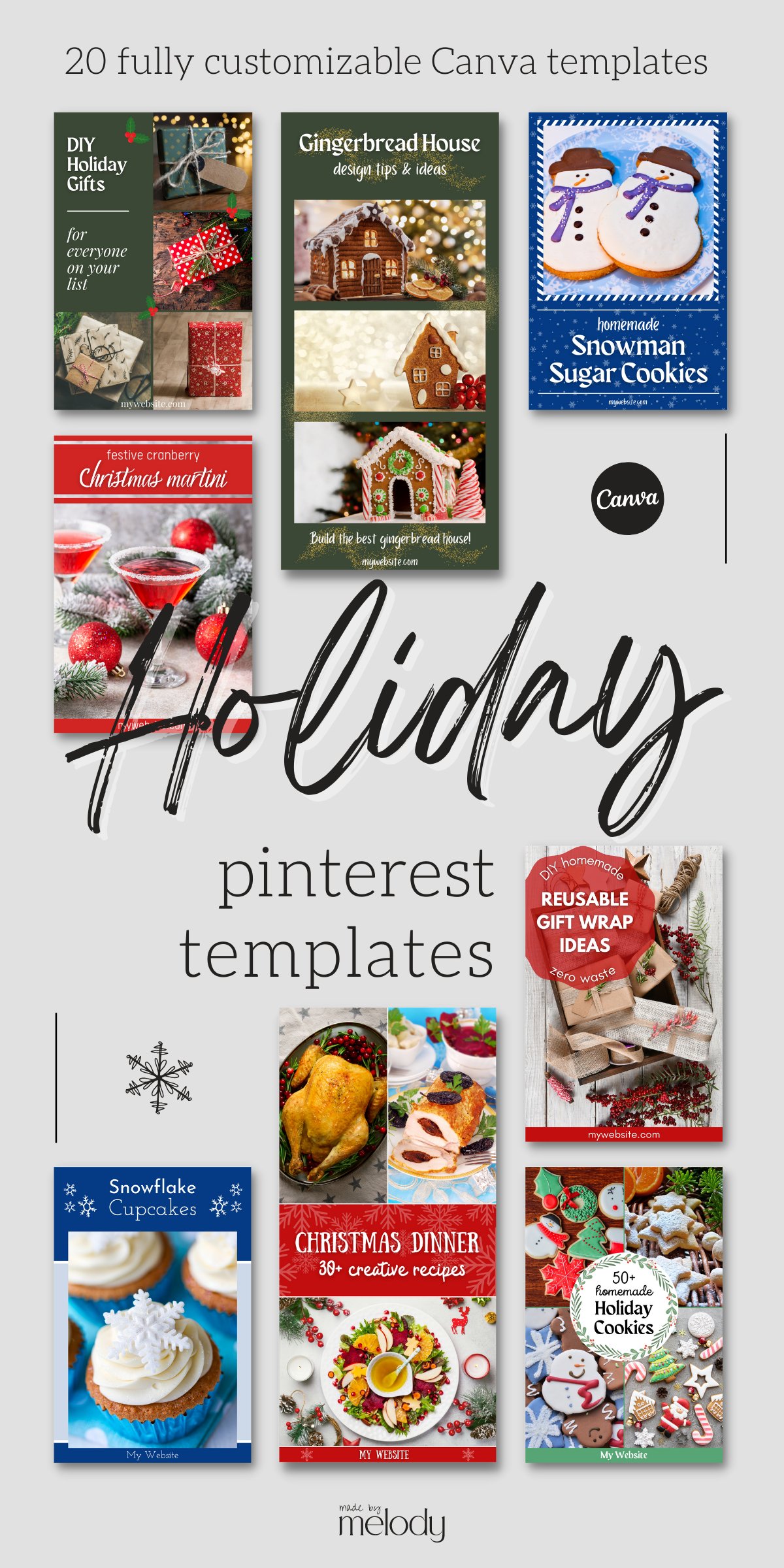 Christmas Canva Pinterest Templates for Bloggers (2248711)