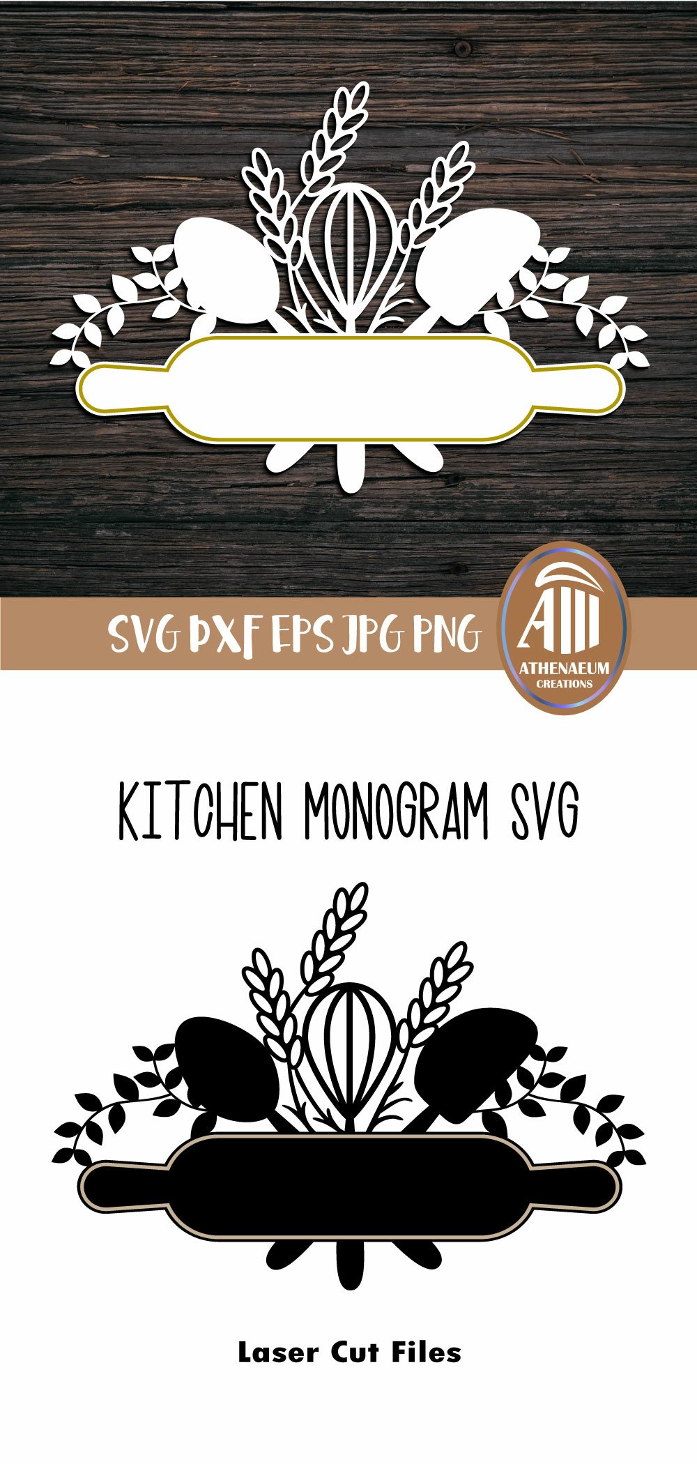 Kitchen Monogram| Kitchen Sign Template| Kitchen SVG
