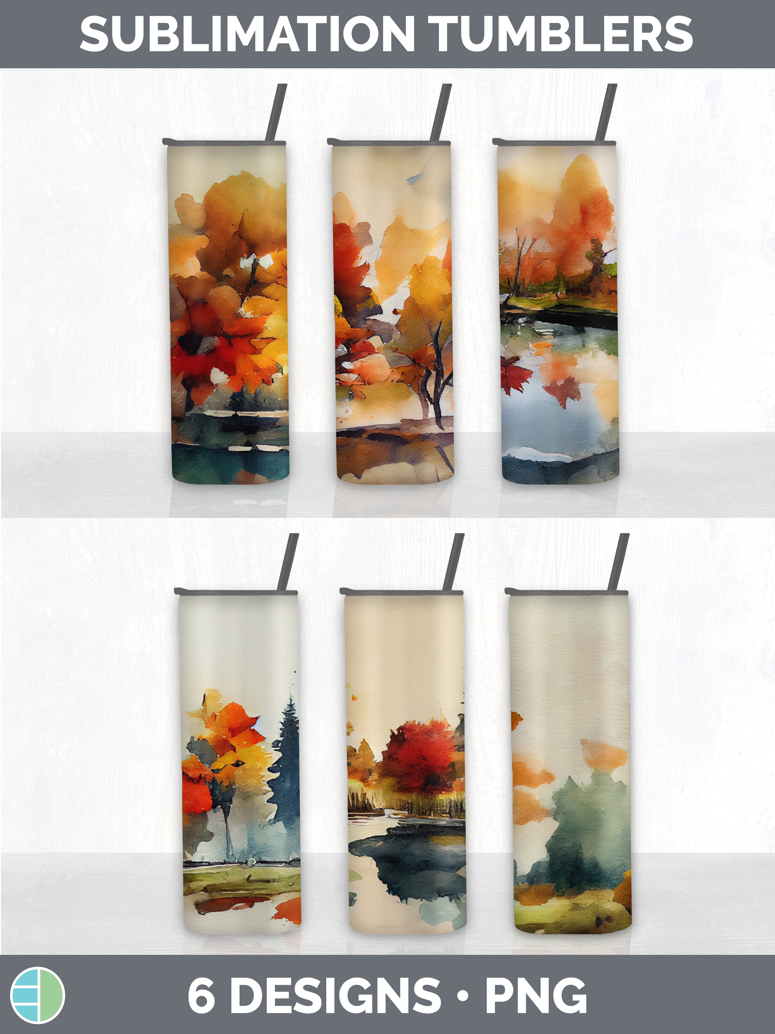 Autumn Trees Tumbler Sublimation Bundle