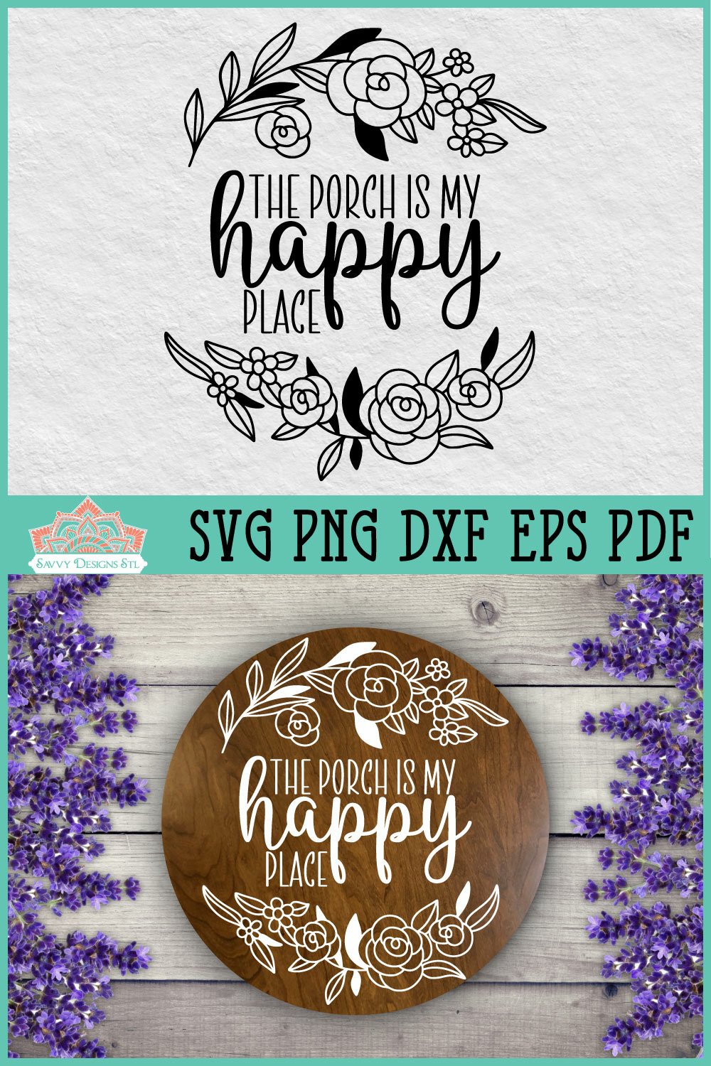 Spring Porch Sign | Farmhouse Round Door Hanger