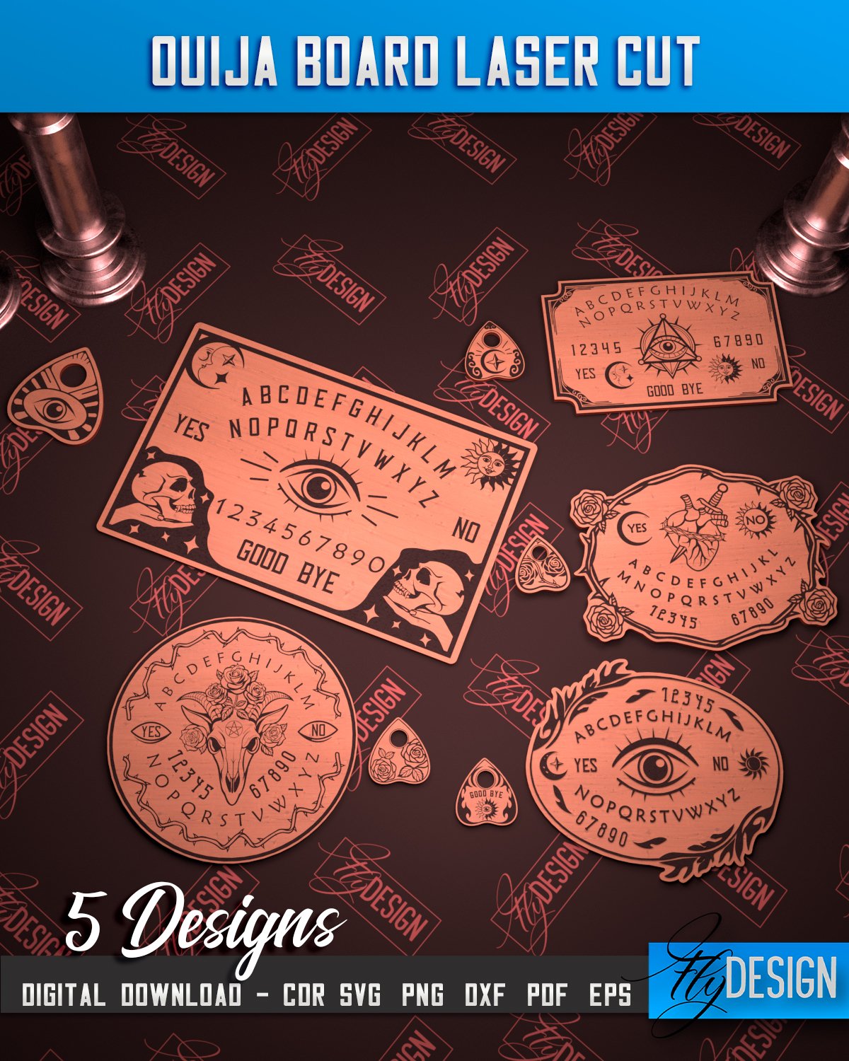 Ouija Boards Laser Cut Bundle |Spirit Board Laser (4464511)