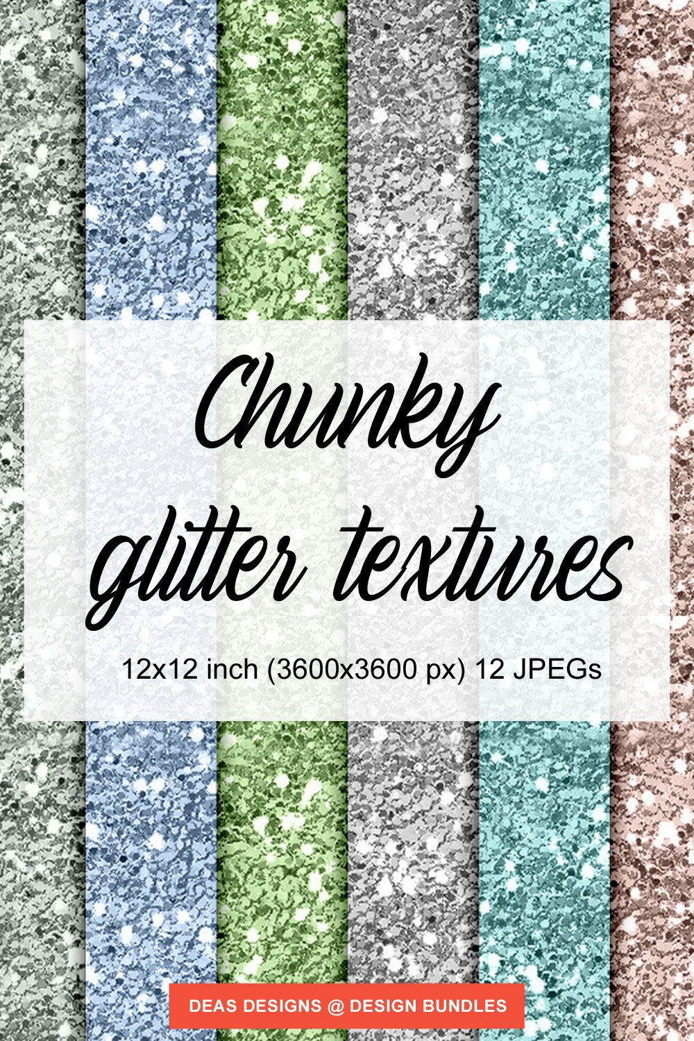 Chunky glitter textures