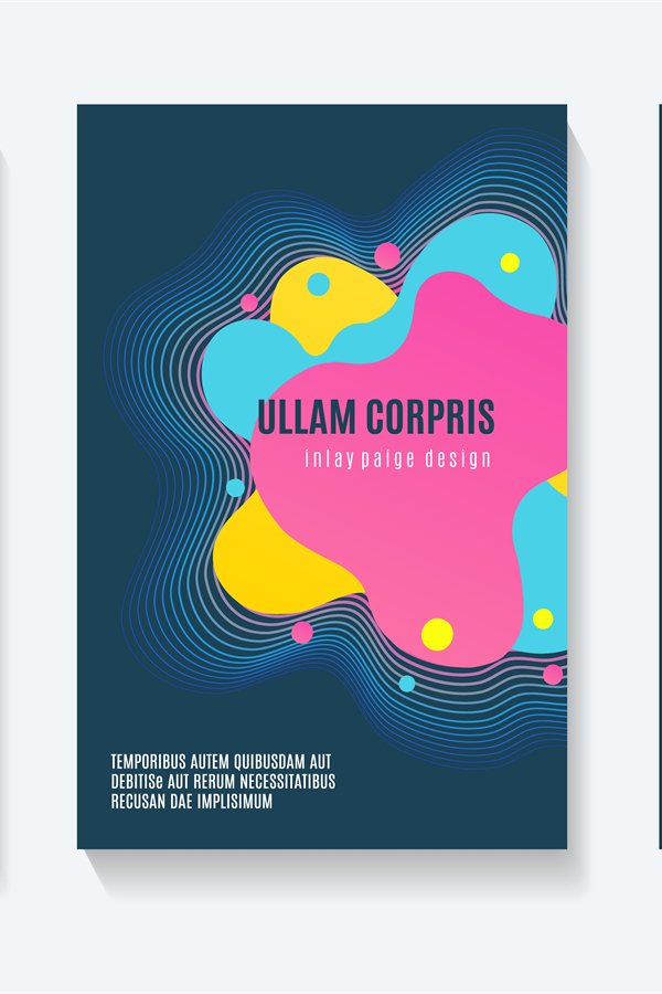 Futuristic shapes booklet design