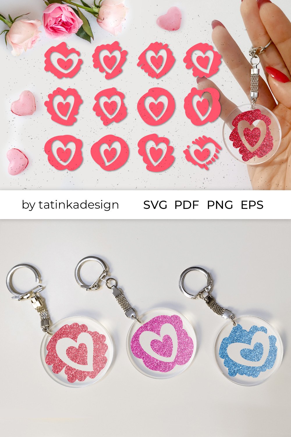 Valentines day heart, Heart shape template, Heart keychain