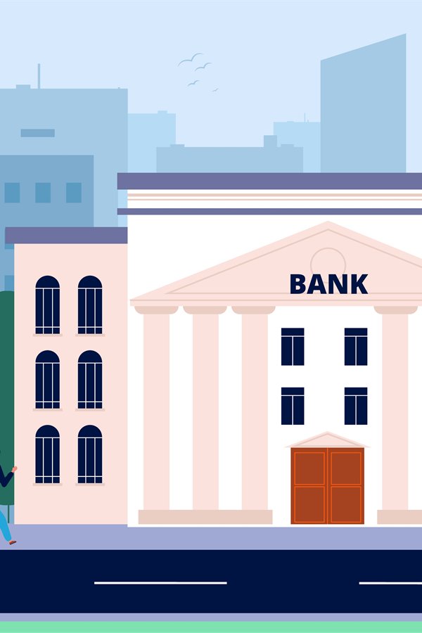 People run to bank. Financial crisis, crowd need money. Bank
