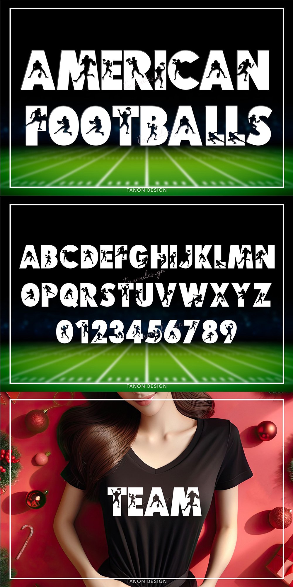 American Footballs fonts, Decorative fonts, Sport fonts