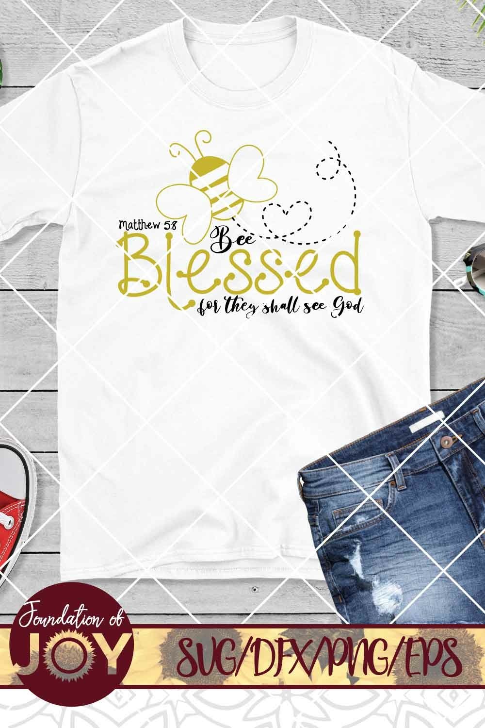 Bee Blessed svg, Bible Verse svg, Christian svg, Bee svg