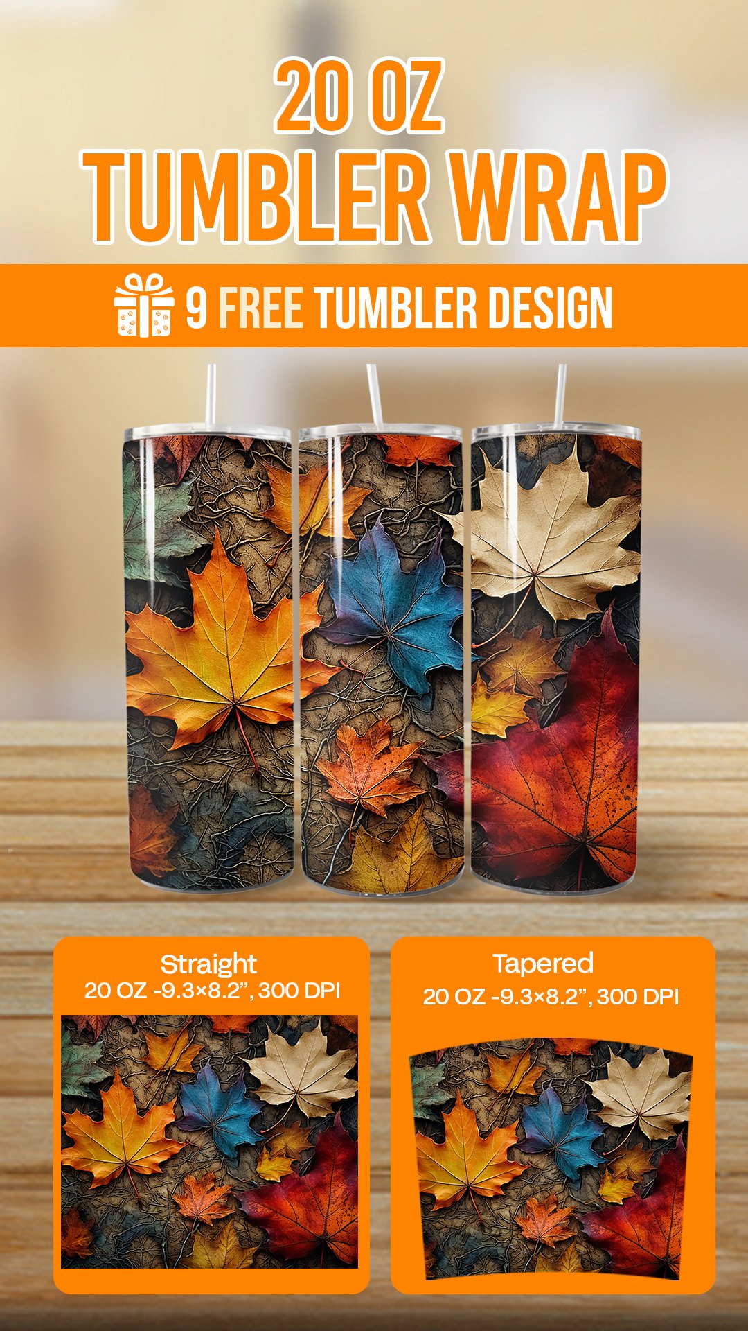 Fall and autumn Sublimation Tumbler