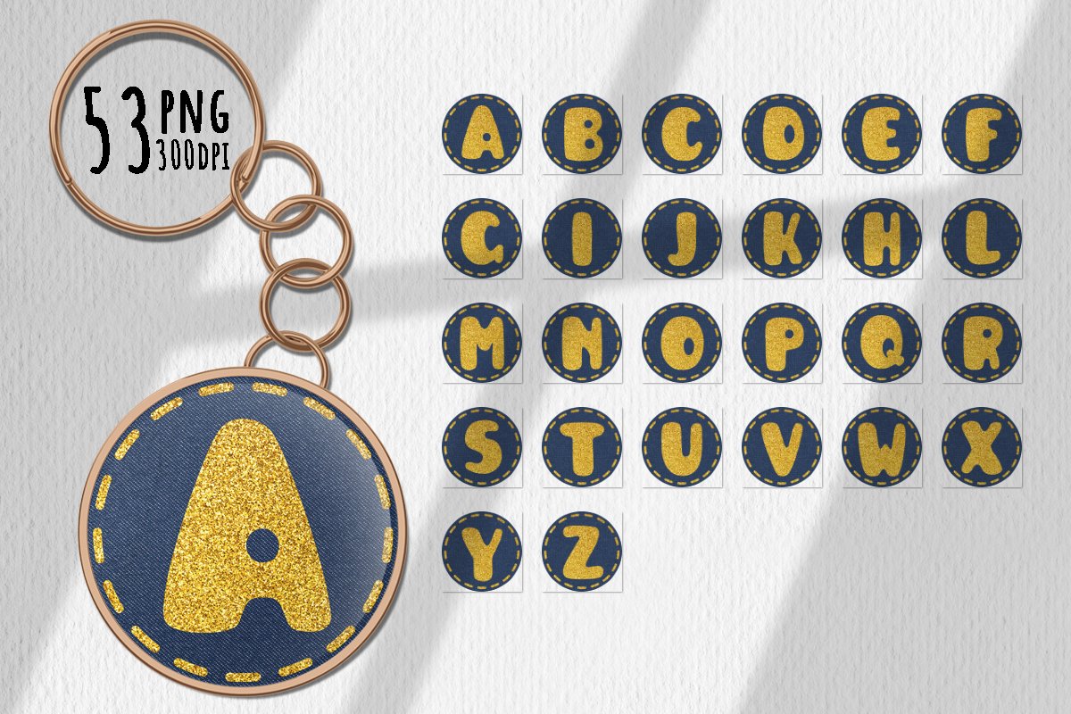 Keychain design Alphabet