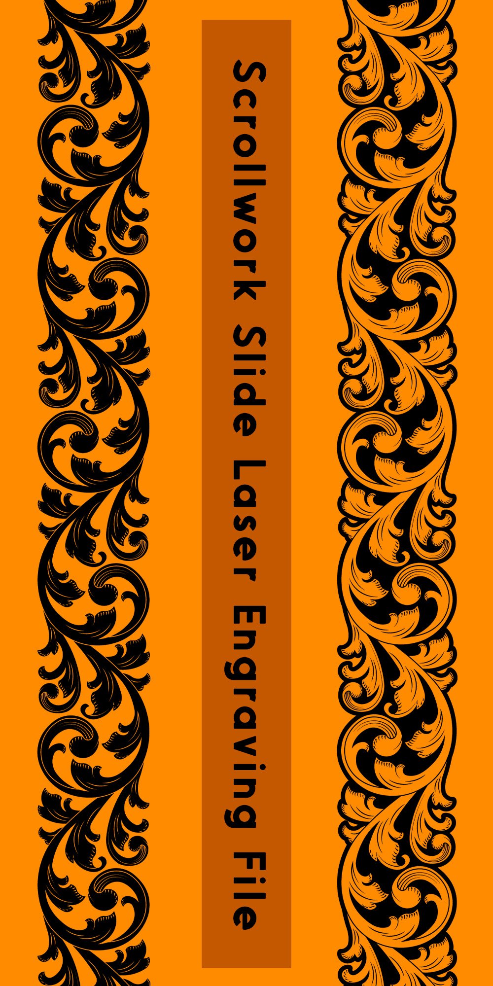 Custom Single Scrollwork Slide Vector Laser (4872982)