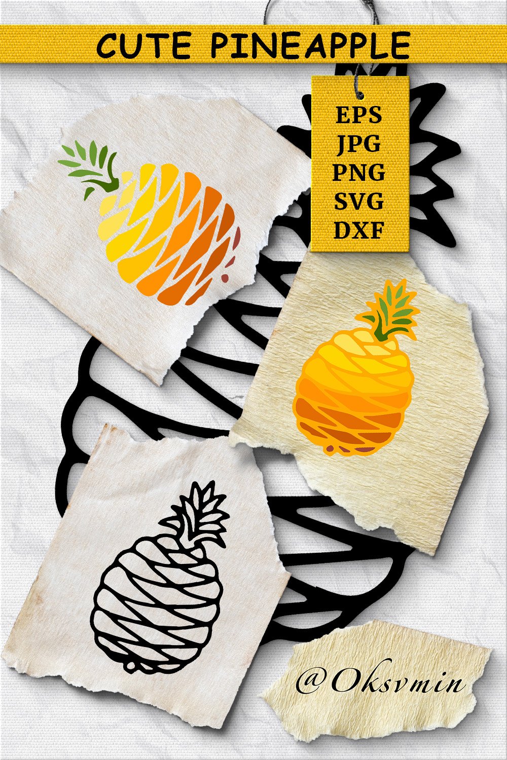 Cute Pineapple SVG | Fun design| Funny summer (654263)