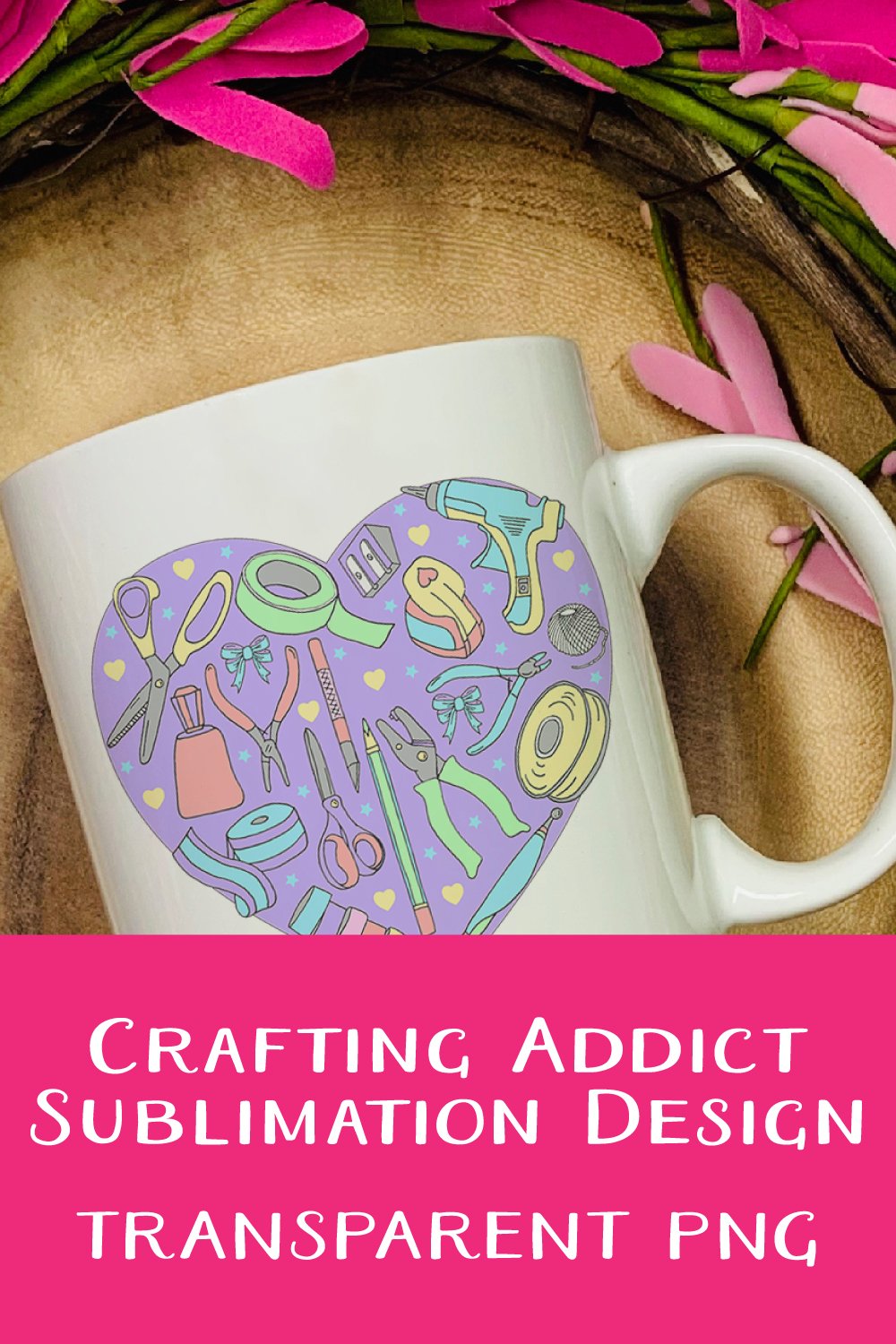 Crafting Addict Crafters Tools Sublimation Graphics PNG