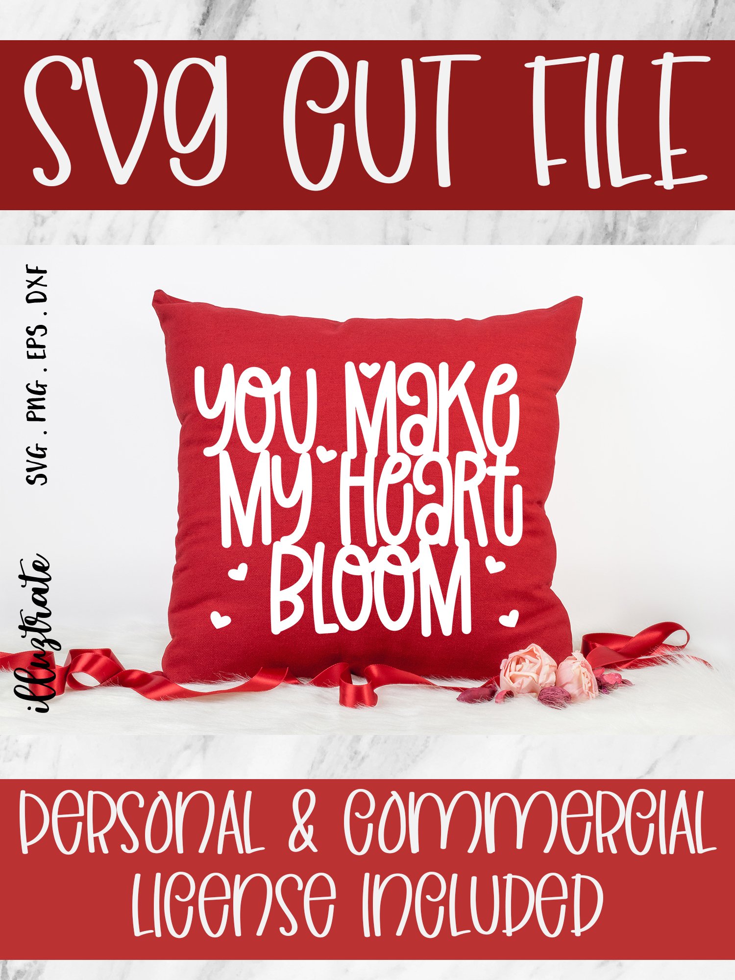 You Make My Heart Bloom SVG Cut File | Valentines (1087821)