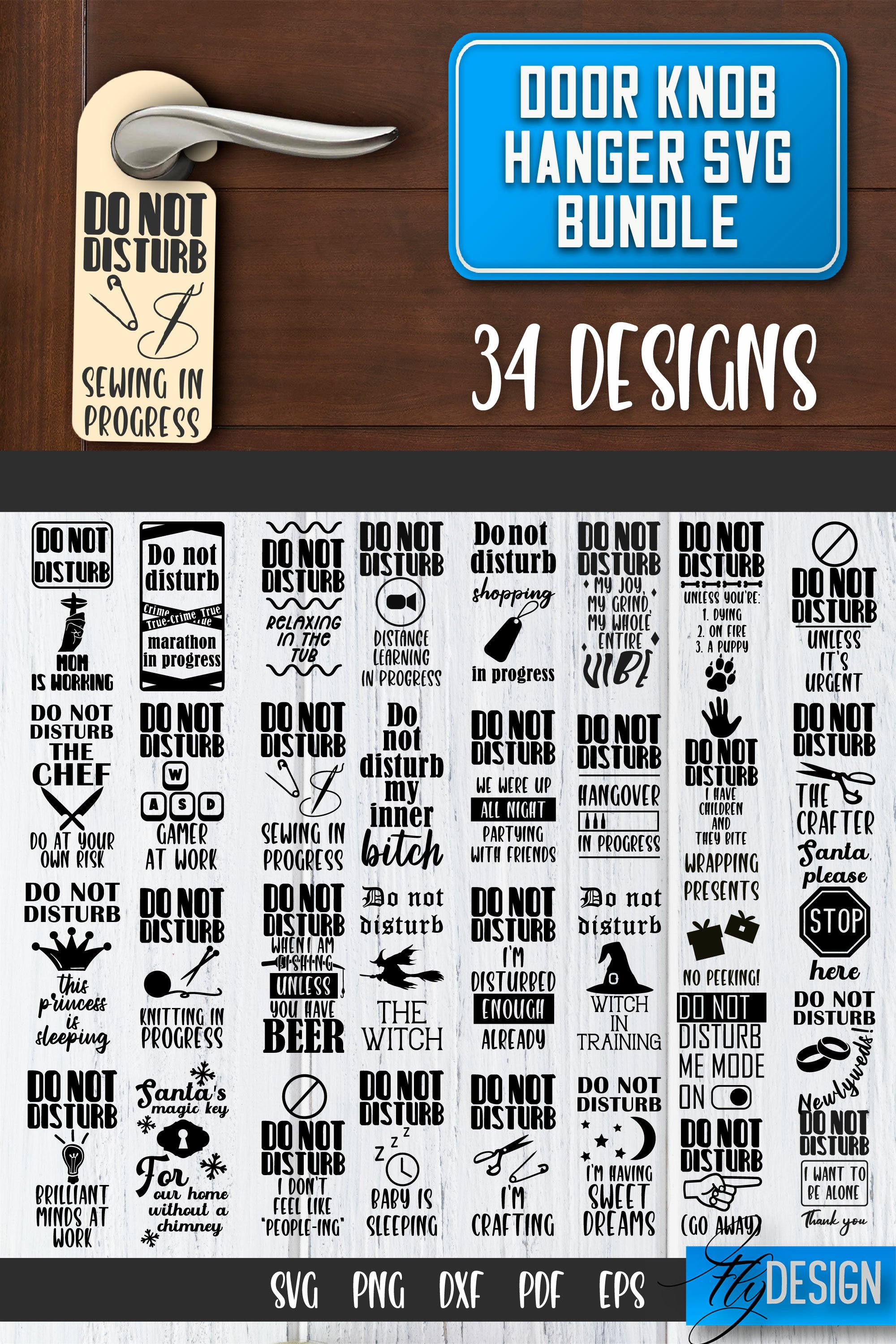 Door Knob Hanger SVG | Funny Door Knob SVG| (2330511)