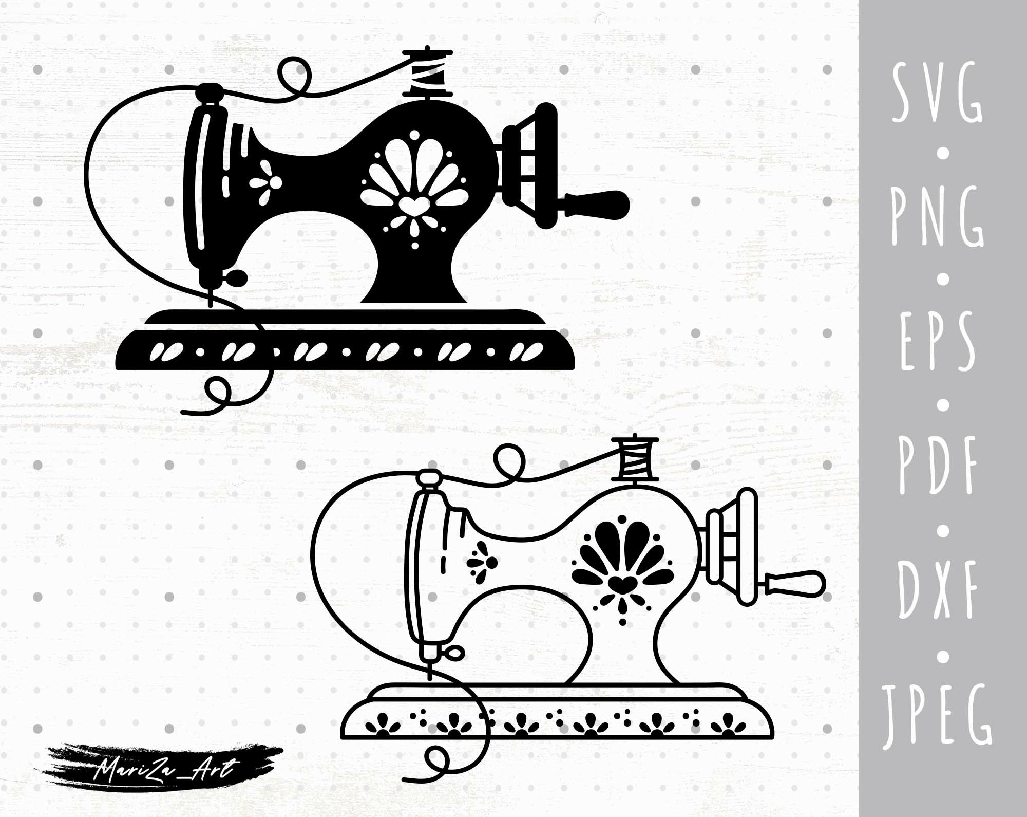 Sewing machine retro style SVG bundle