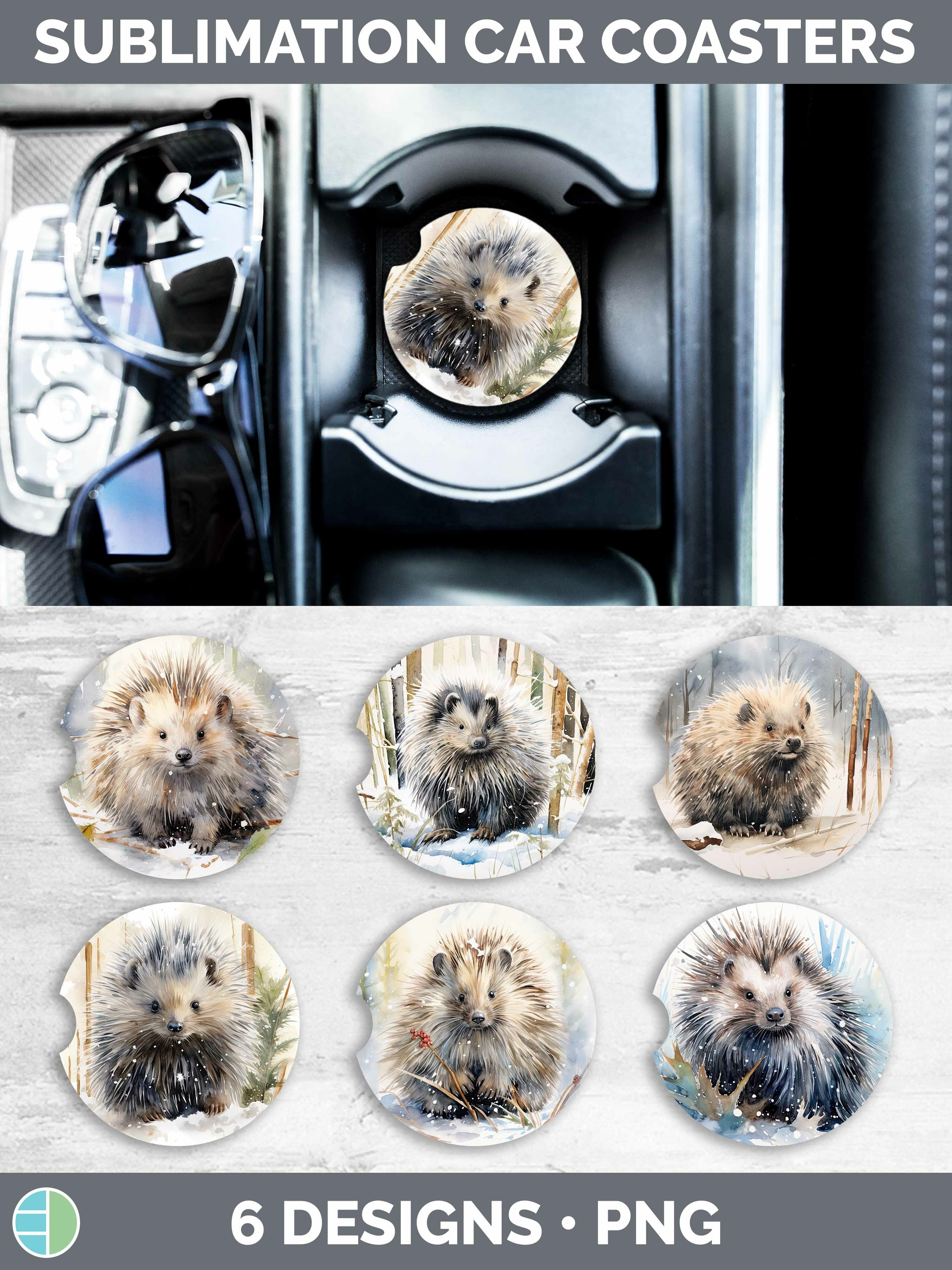 Snow Porcupine Car Coaster | Bundle Coaster Designs